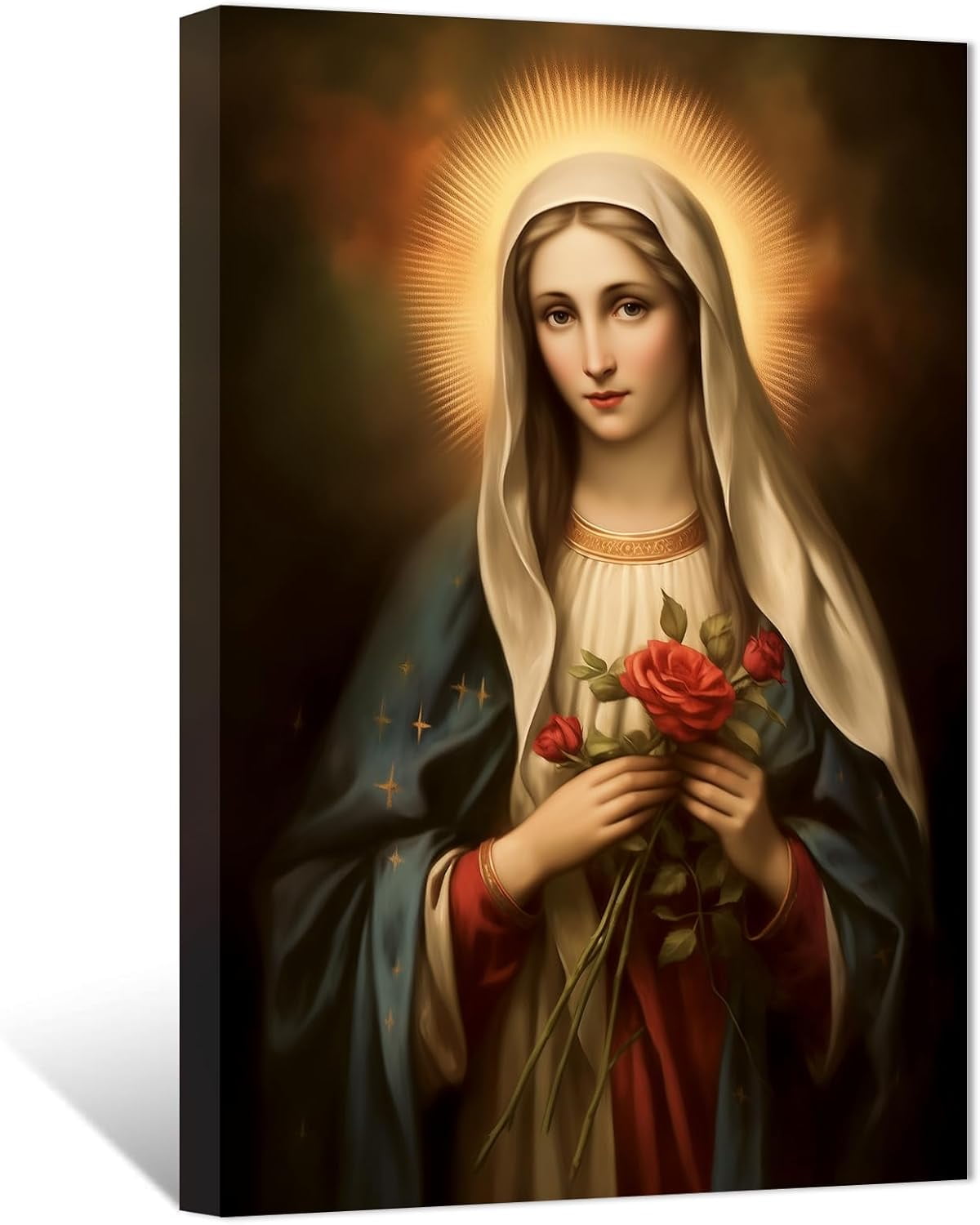 ZHONGYUTONG Virgin Mary Wall Decor Catholic Canvas Wall Art Spiritual ...