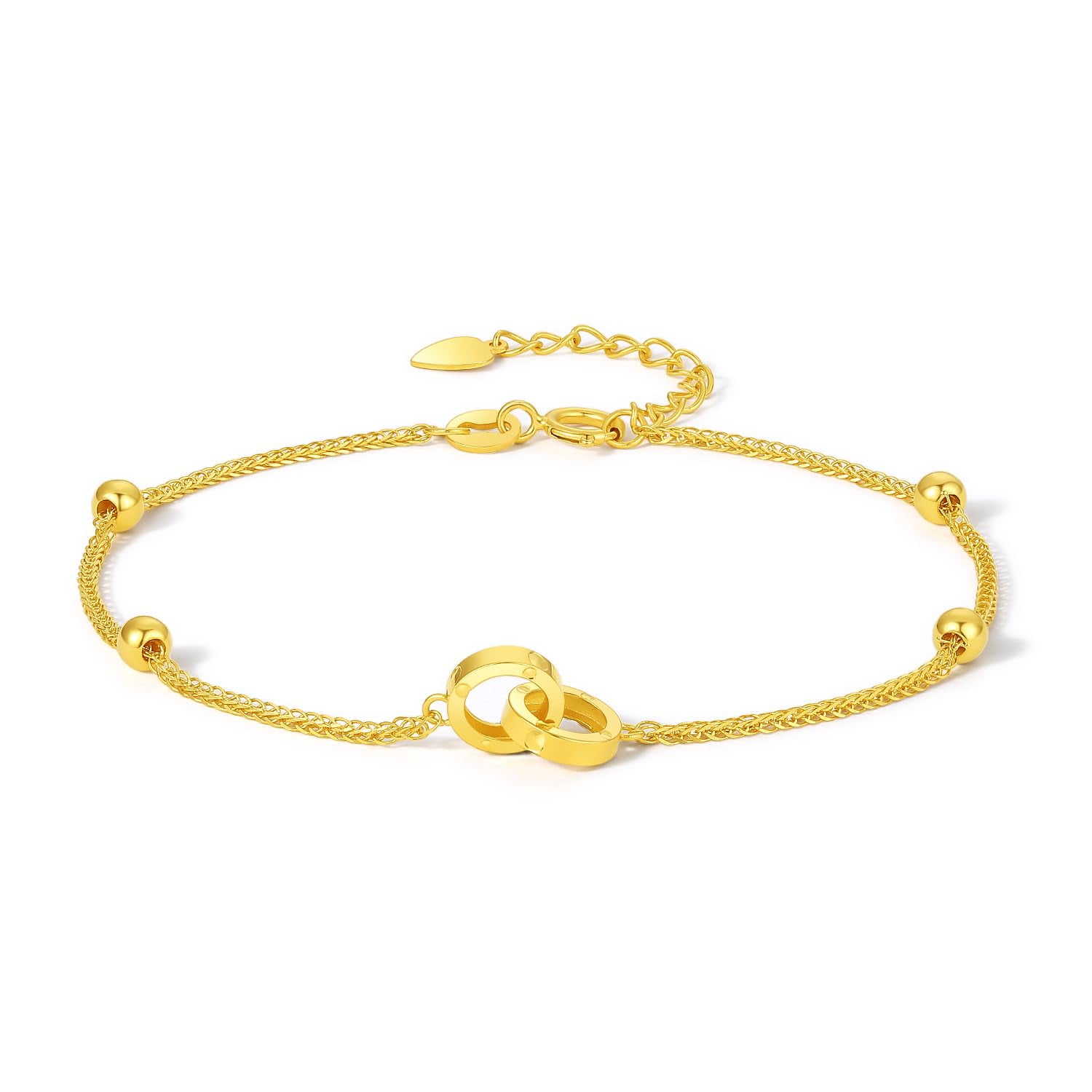 ZHOU LIU FU 18K Gold Bracelet for Women 18K Gold Bracelet Dainty ...