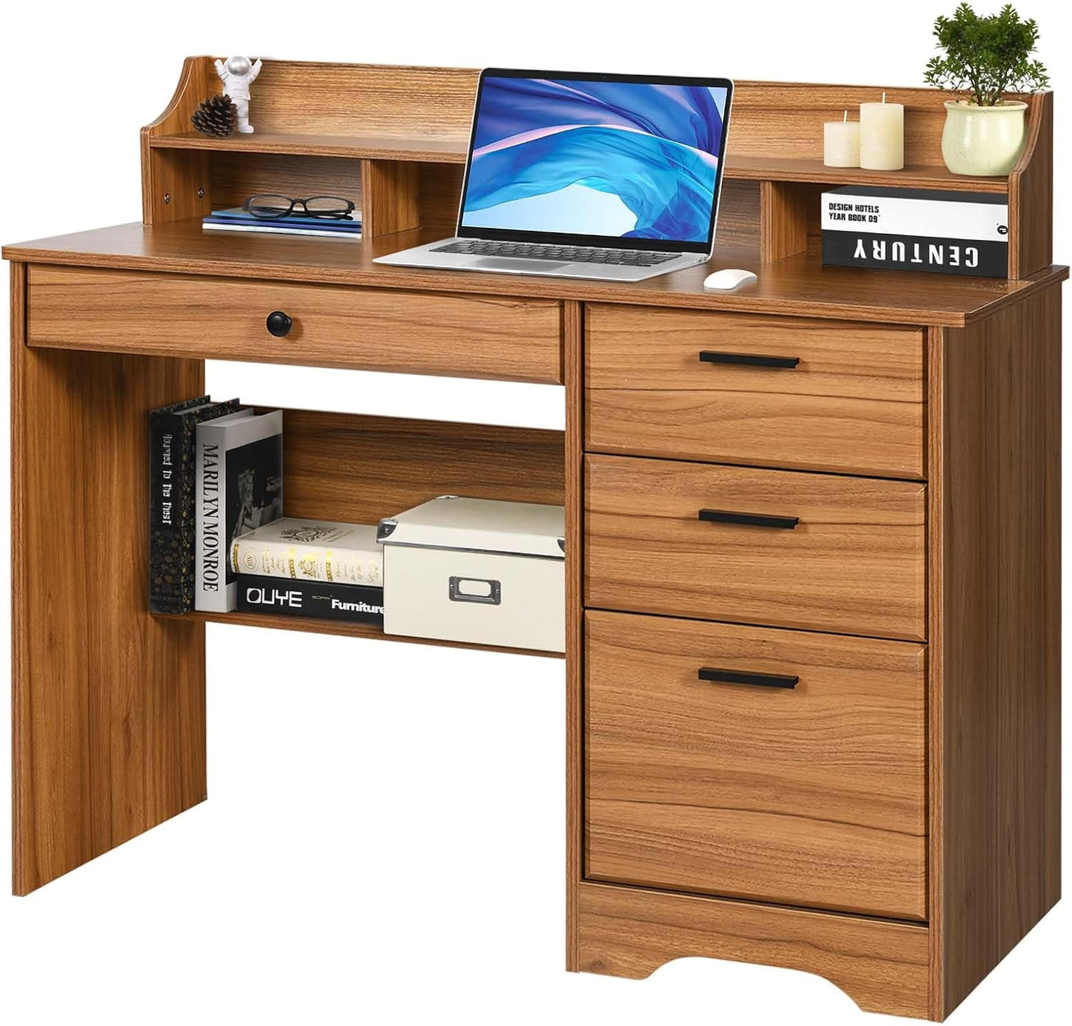 ZHOUB 44 Inch Computer Desk with File Drawer for kids, Home Office ...