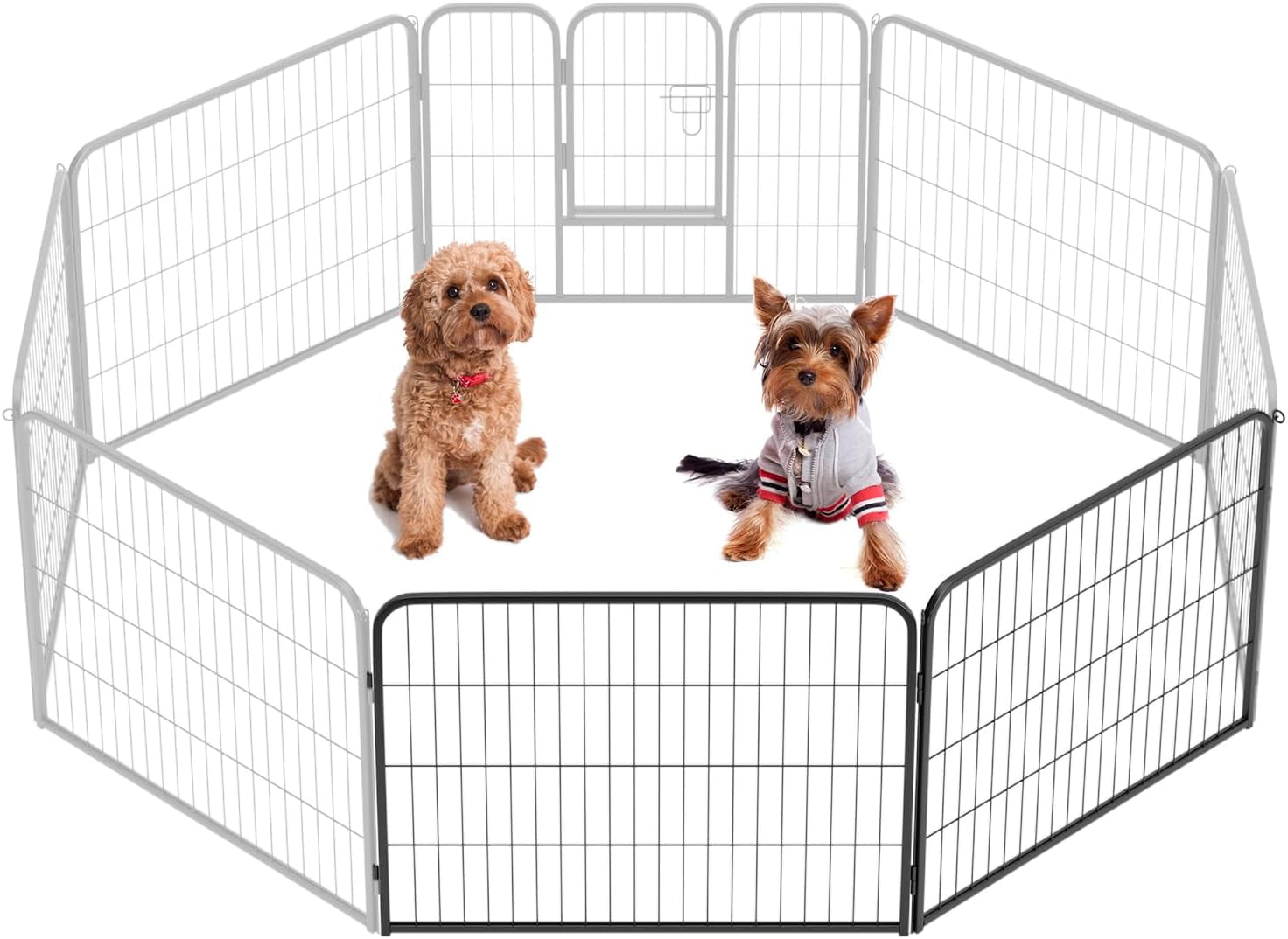 ZHOUB Dog Playpen Indoor 24 inch 2 Panels Metal Dog Pen Pet Dog Fence ...