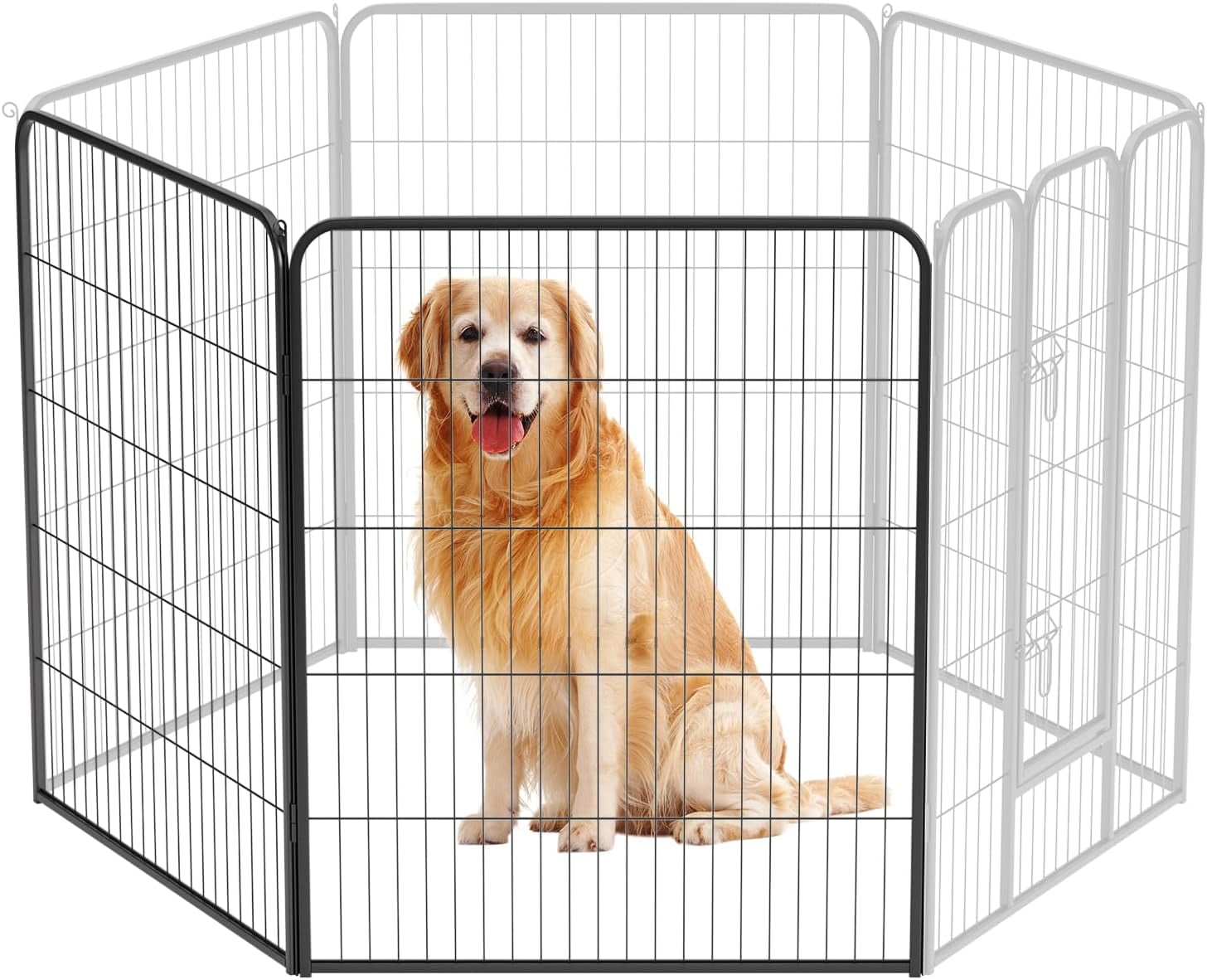 ZHOUB Dog Playpen Indoor 40 inch 2 Panels Metal Dog Pen Pet Dog Fence ...