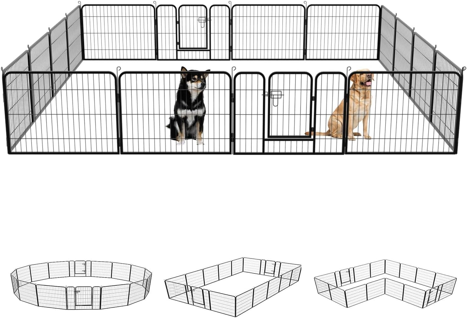 ZHOUB Dog Playpen Indoor Outdoor Dog Pen for Yard Gate Camping,Dog ...