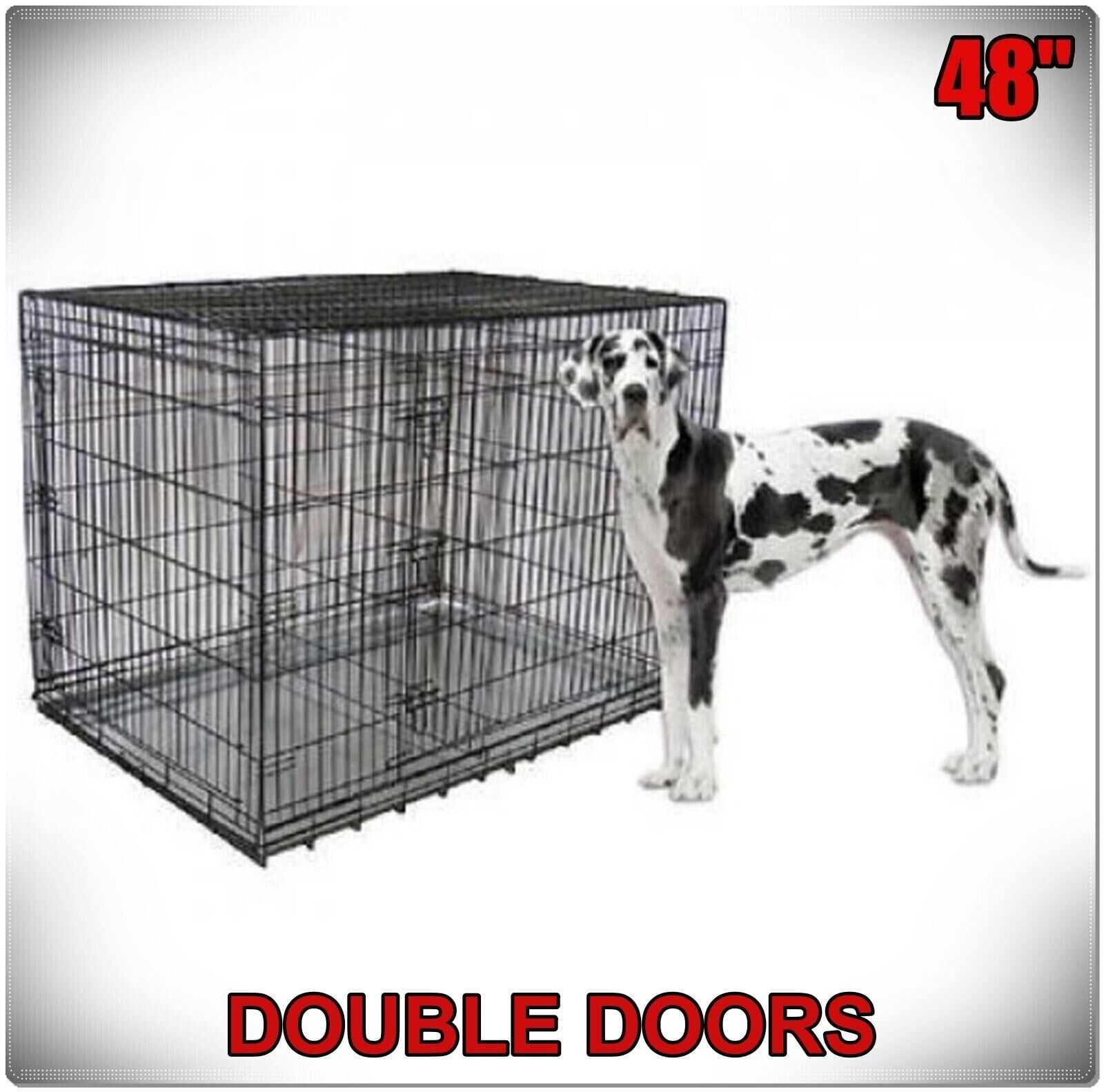ZHOUB Huge XXL Dog Crate Kennel - Folding Wire Cage for Giant Breed ...