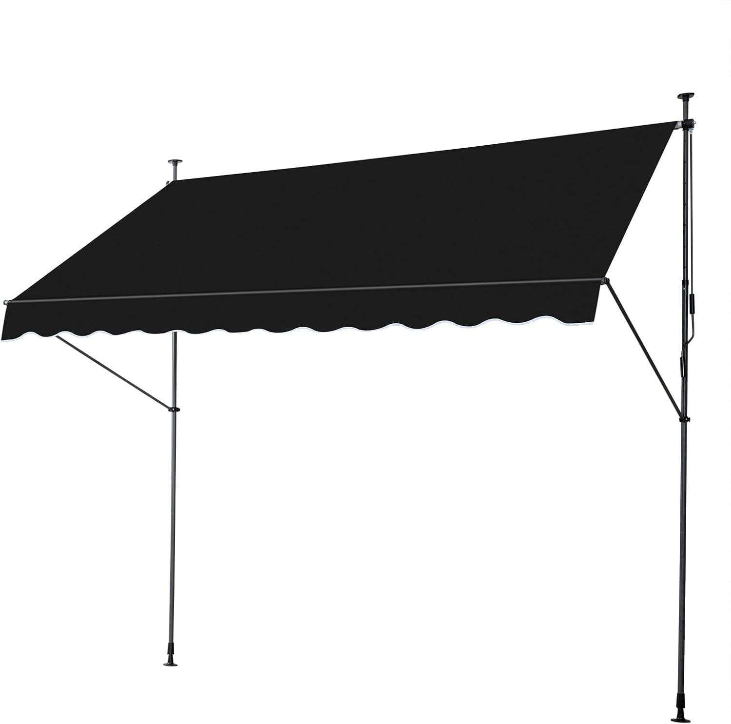 ZHOUB Patio Awning Retractable, Outdoor Manual Retractable Awning ...