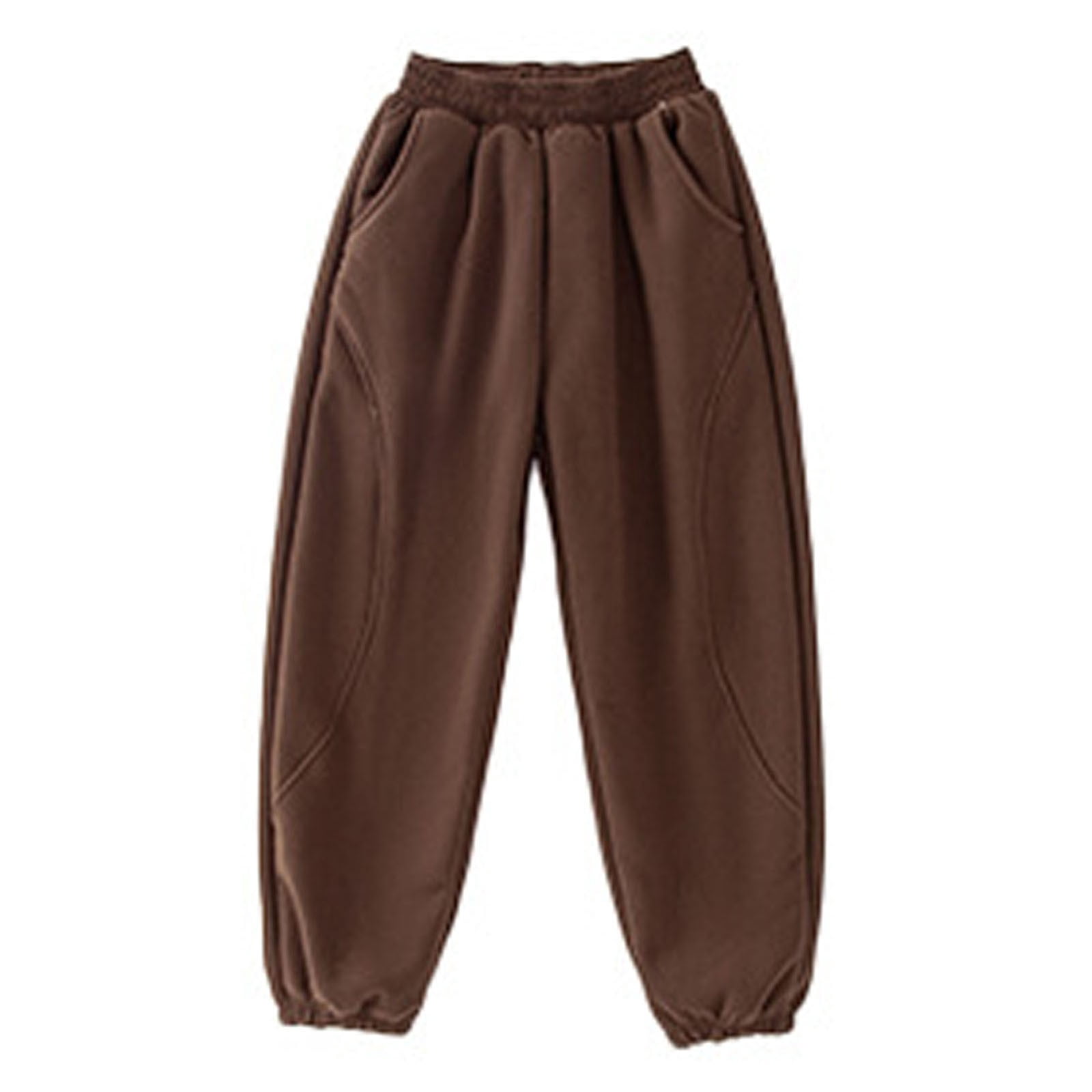 ZHOUCHANKIDS Girls Pants Lined Winter Thermal Joggers Soft Cozy Casual ...
