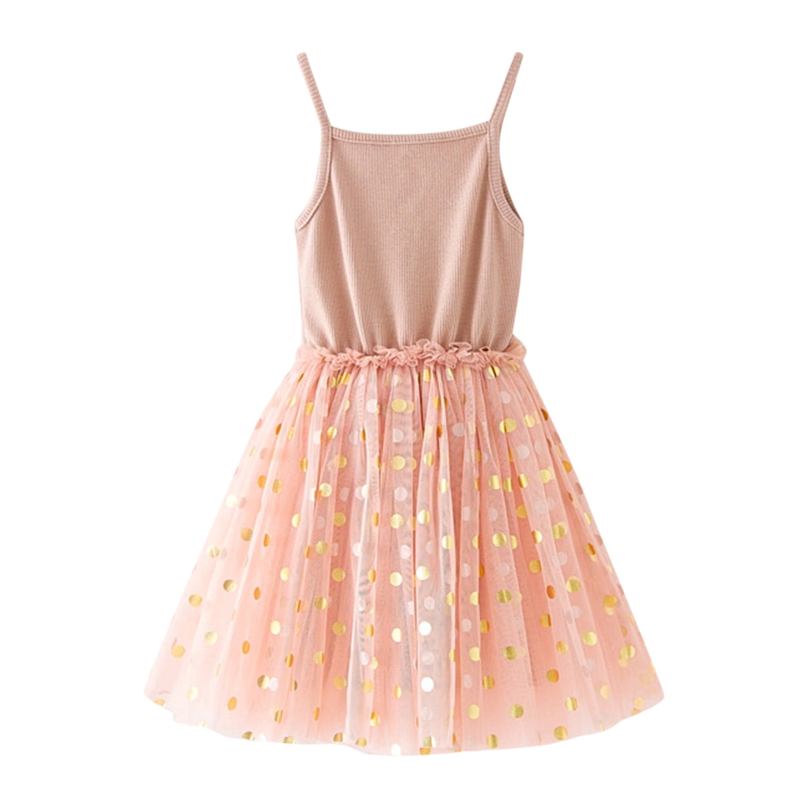 ZHOUCHANKIDS Girls' Polka Dot Tutu Glitter Ballet Triple Layer Tulle ...