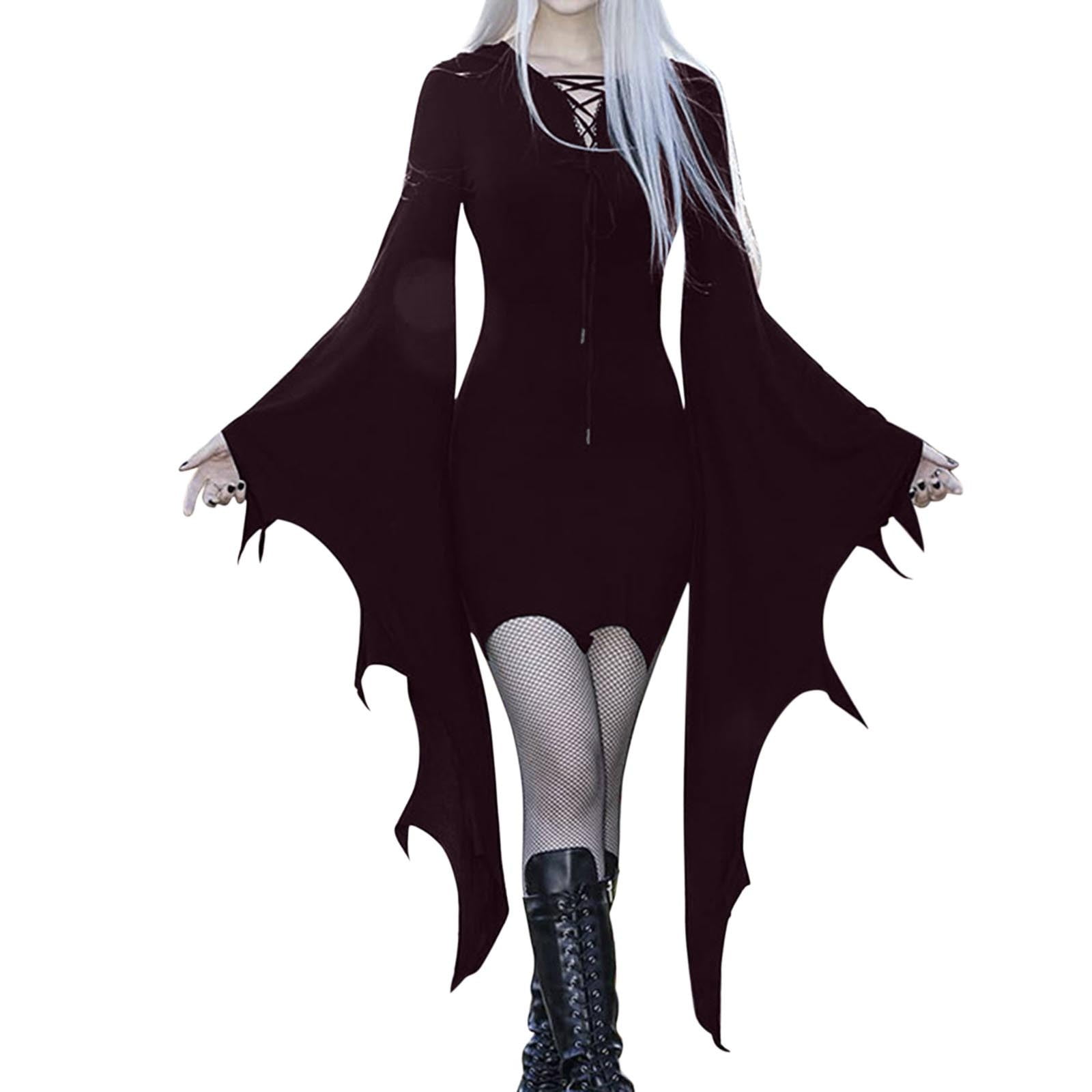 ZHOUCHANKIDS Vampire Womens Halloween Costumes Long Wide Sleeves ...