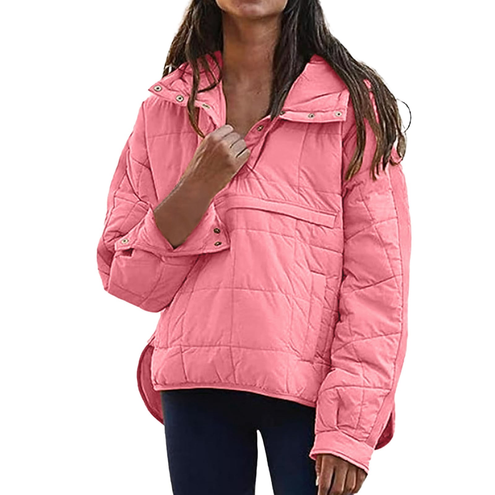 ZHOUCHANKIDS Women's Pullover Puffer Jacket Hooded Oversized ...