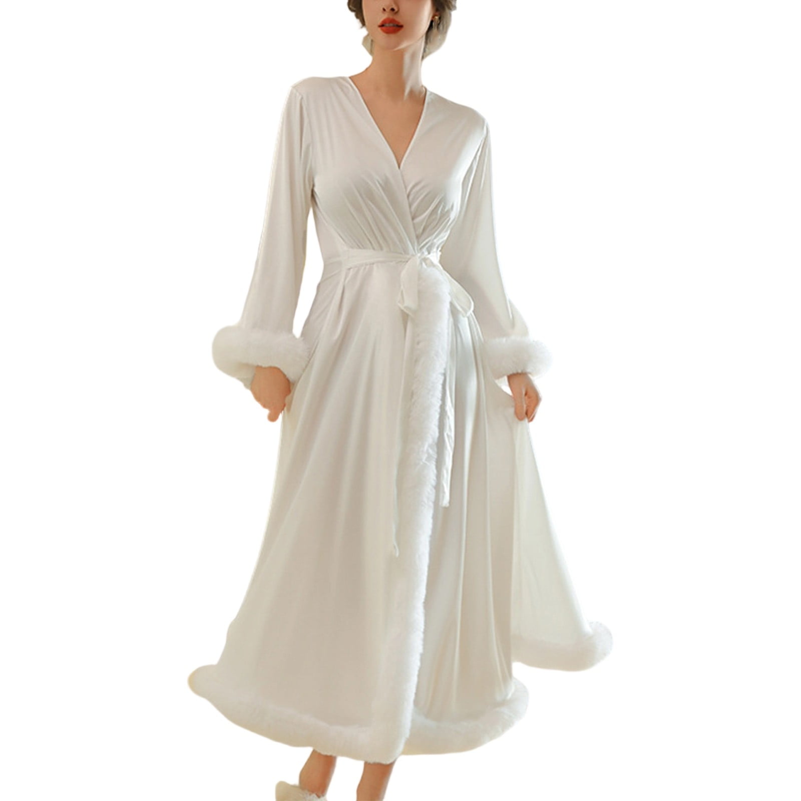 ZHOUCHANKIDS Women's Valentine's Day Robes Feather Robe Chiffon Sheer ...