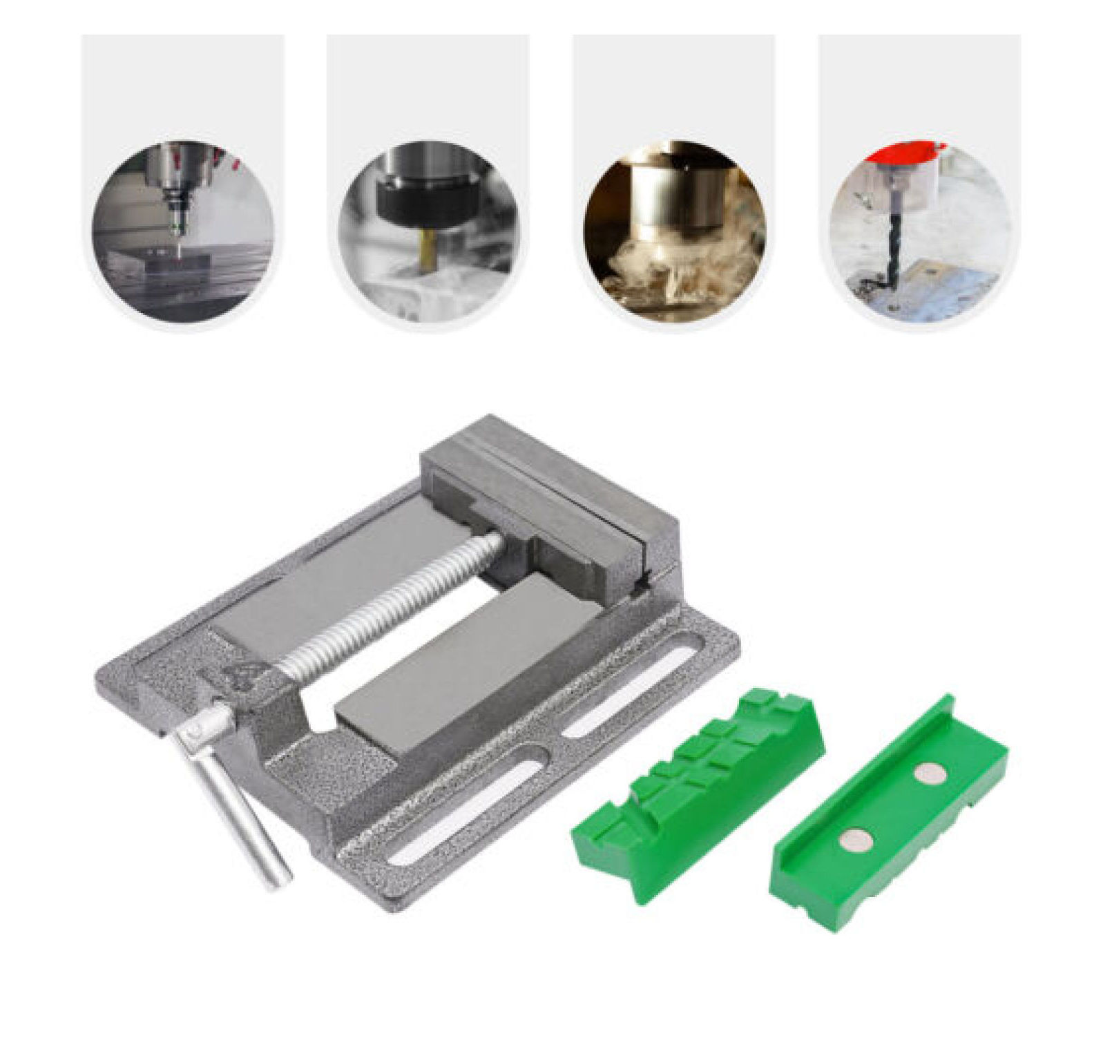 ZHOUJIA 4" Mini Bench Vise Clamping Table Flat Drill Press Vice CNC ...