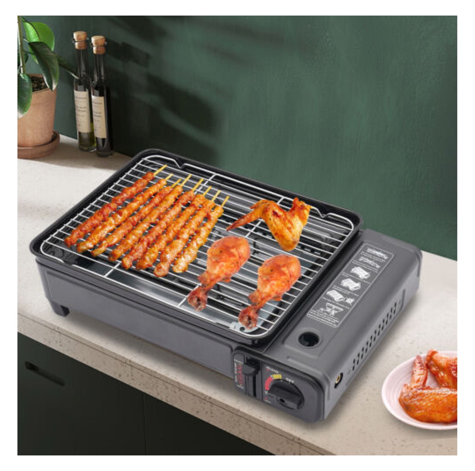 ZHOUJIA Butane Grill Stove, Portable Camping Grill Gas Stove, Portable ...