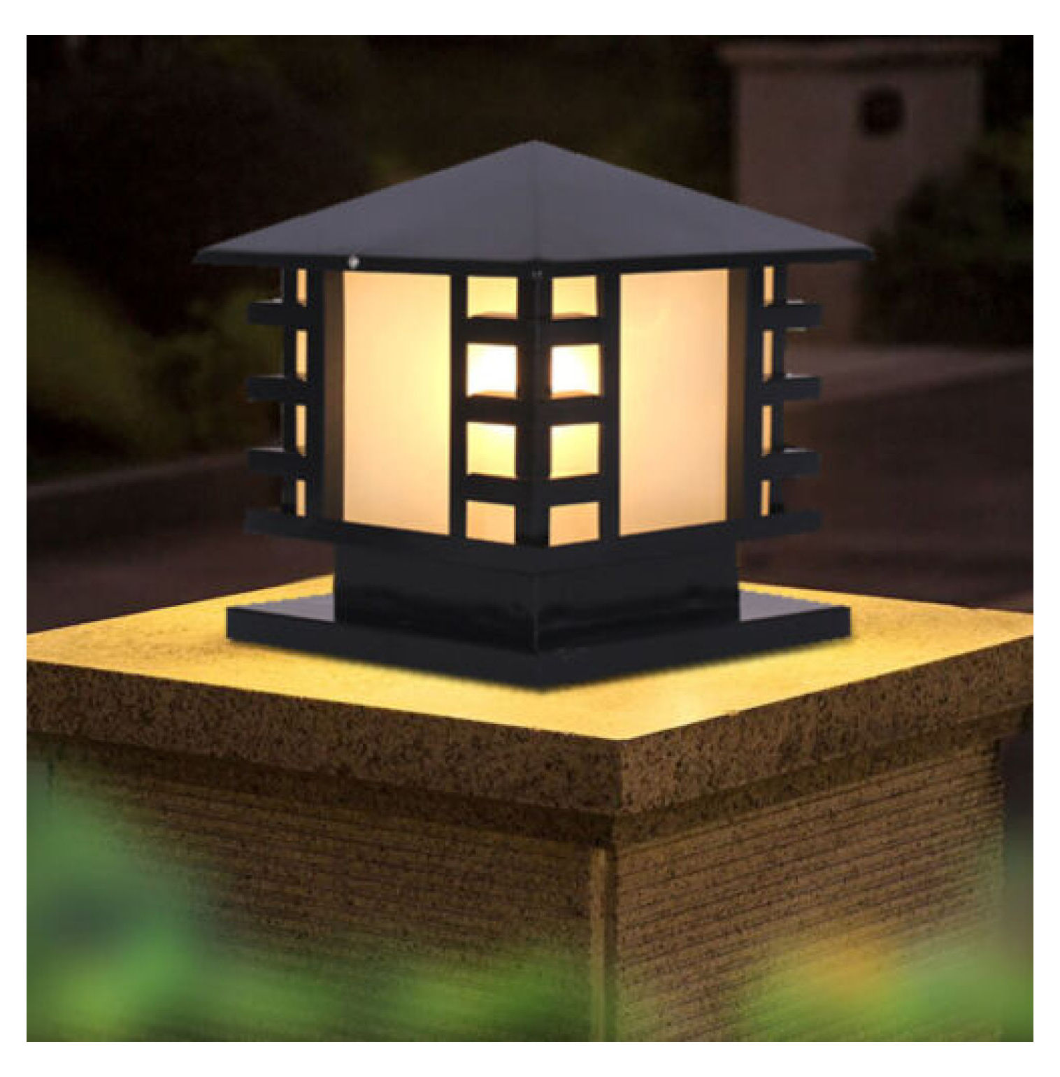 ZHOUJIA LED Japanese Garden Lamp Outdoor Column Headlights Landscape ...