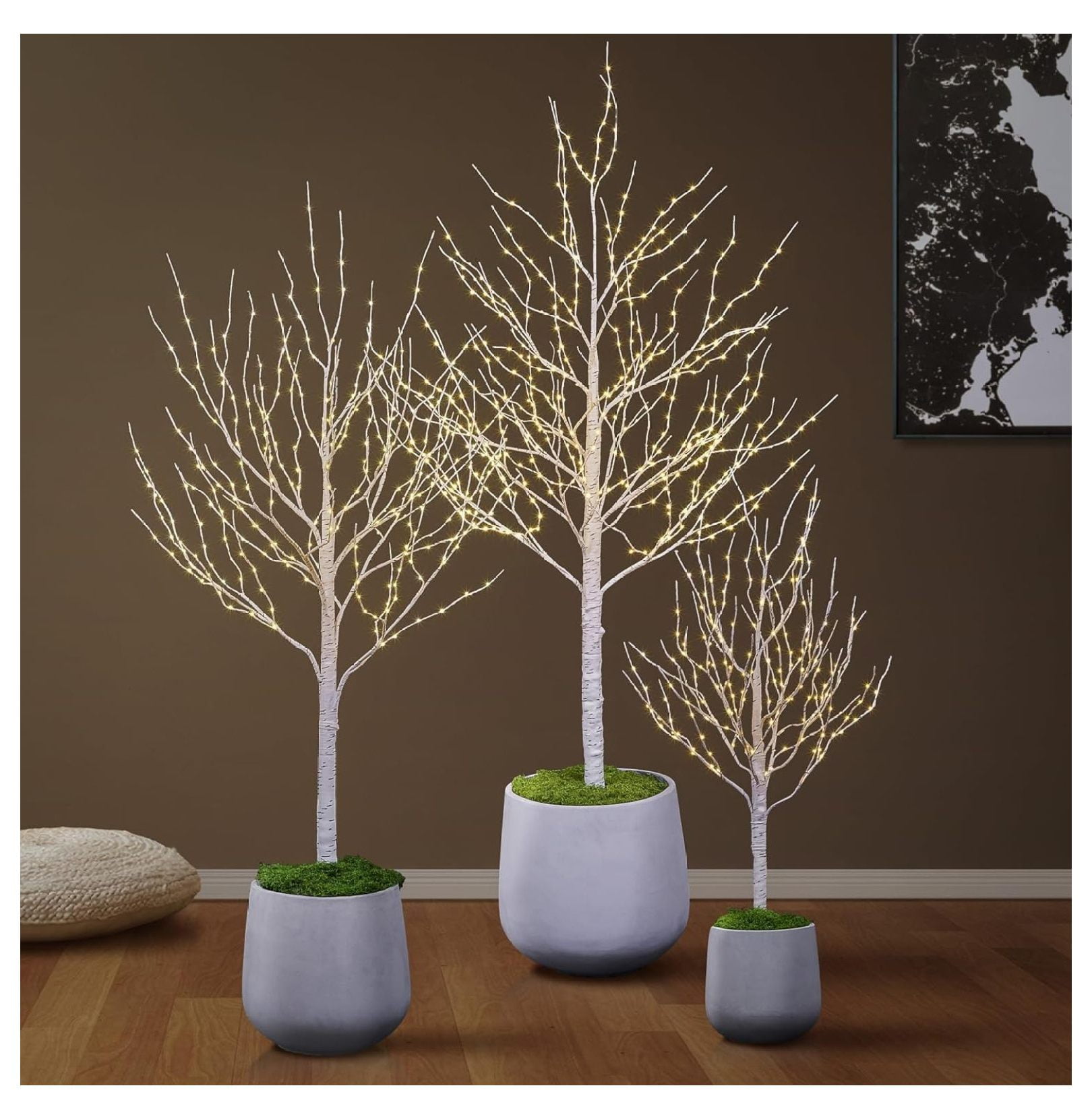 ZHOUJIA Lighted Birch Twig Tree with Fairy Lights 4FT, 6FT and 8FT ...