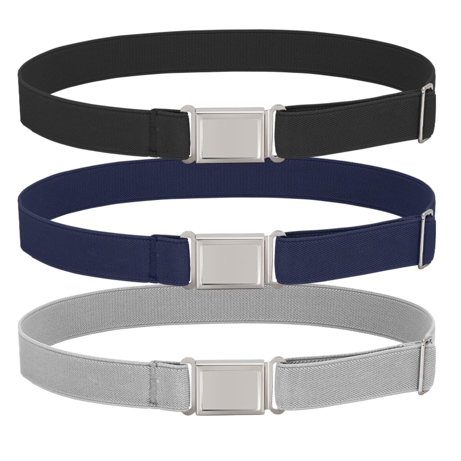 ZHOULG 3 pack Kids Adjustable Magnetic Belt Boys Girls Easy Clasp ...