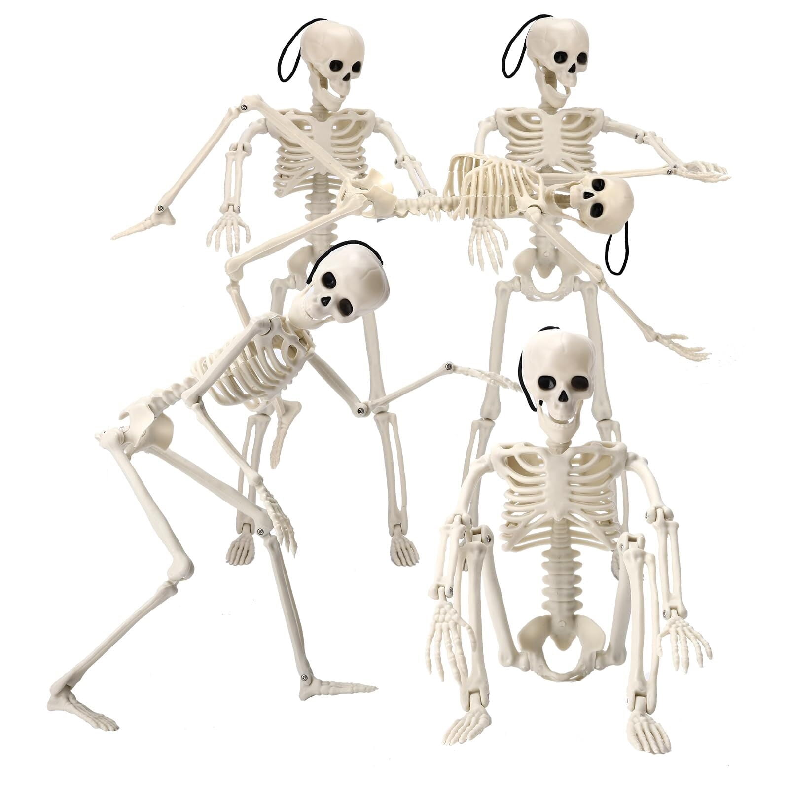 ZHOULG 5 Packs Halloween Skeleton Decorations, 16" Halloween Mini ...