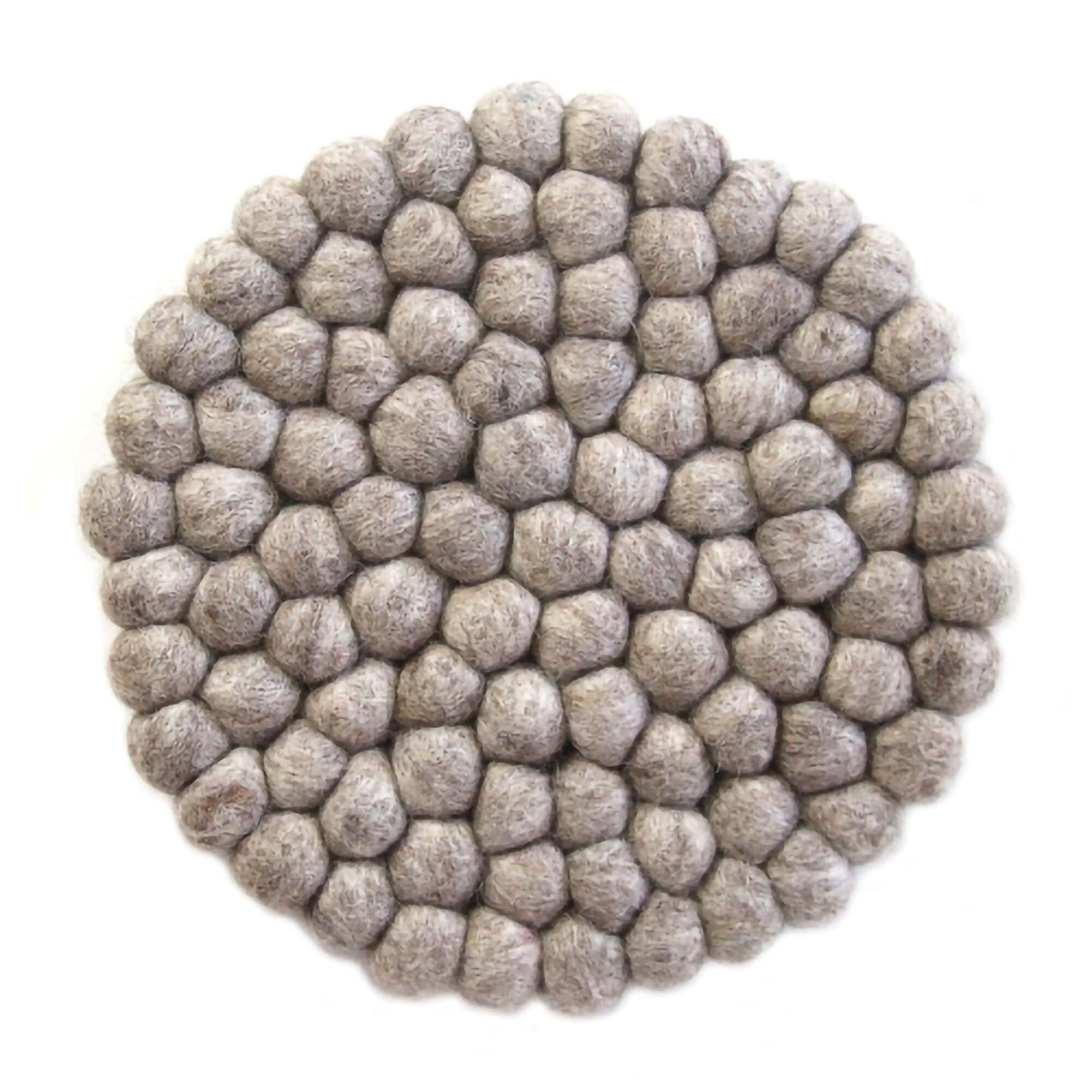 ZHOULONG Global Crafts Hand Crafted Felt Ball Wool Trivet Mat , 8 ...