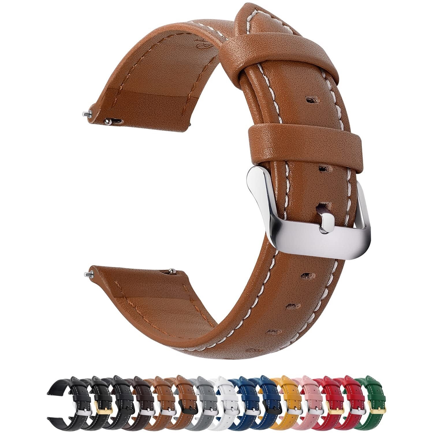 ZHOULONGG Fullmosa Watch Band, Quick Release Leather Watch Strap for ...
