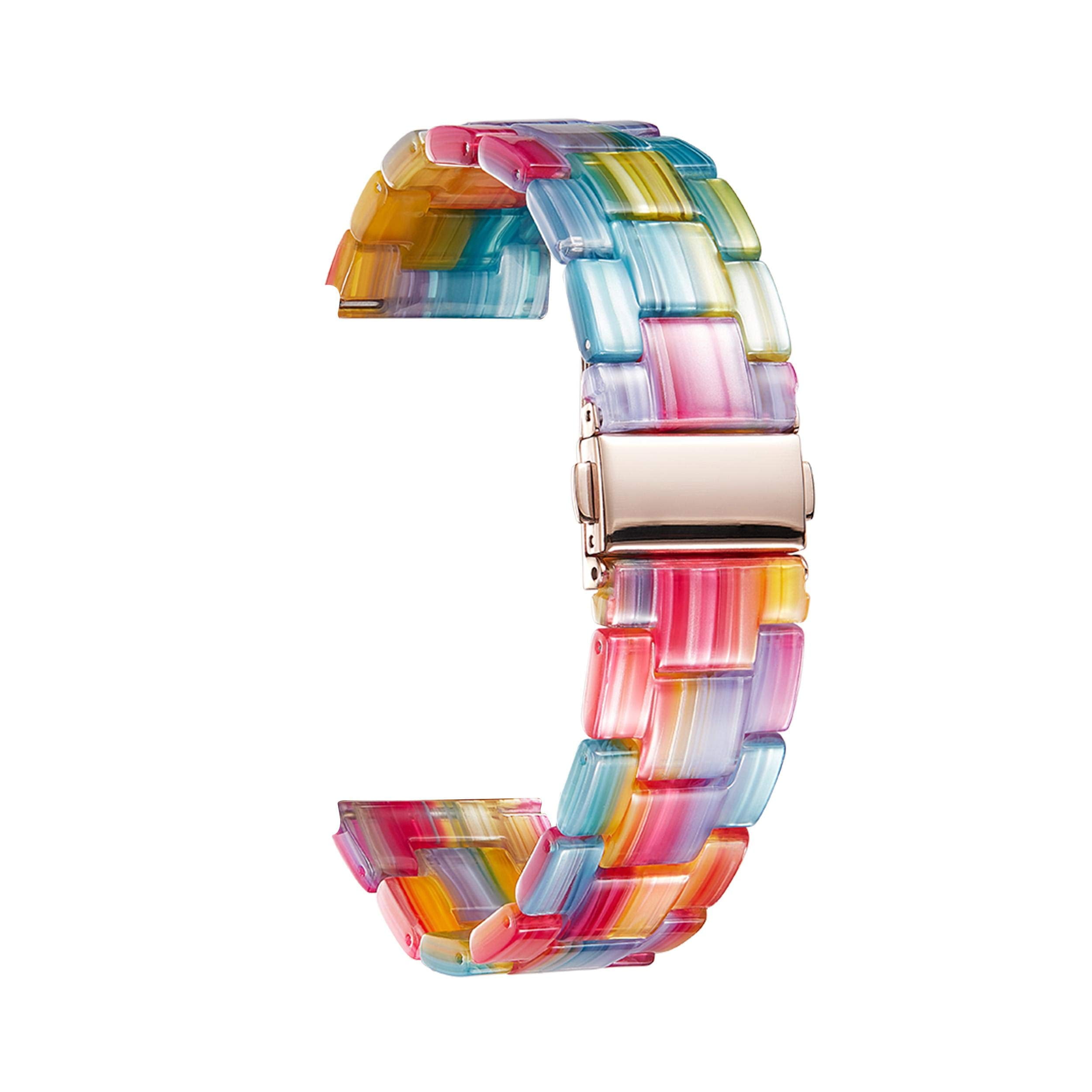 ZHOULONGG Resin Watch Straps for Women, Replacement Watch Band 18mm/20mm/22mm 14 Colors Quick ...