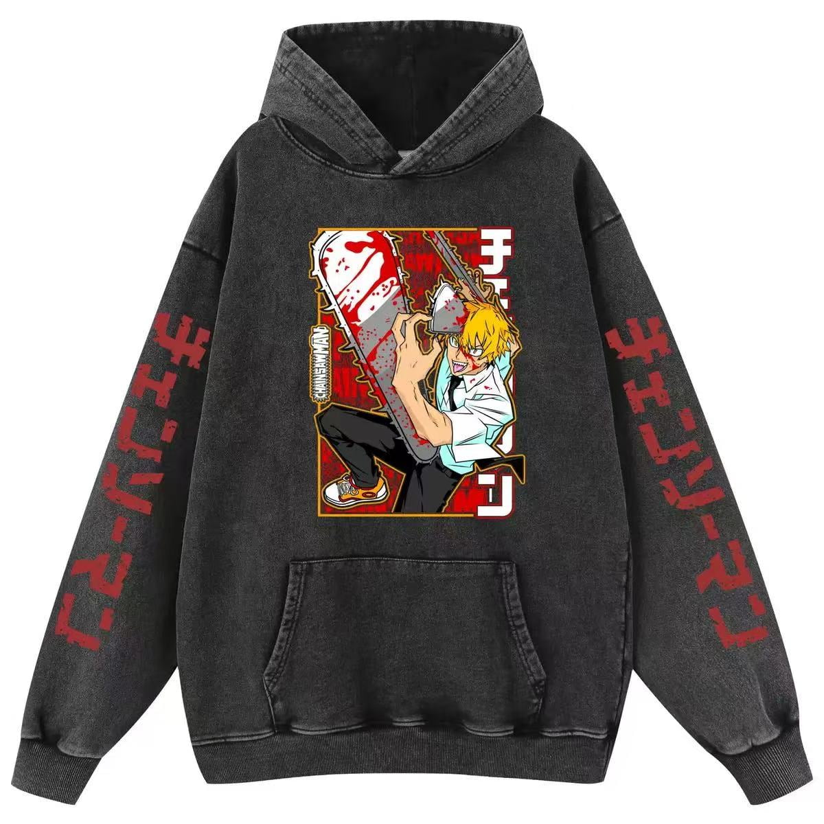 ZHOUSIQISW Chainsaw Man New Anime Merch Halloween Washed Cosplay Washed ...