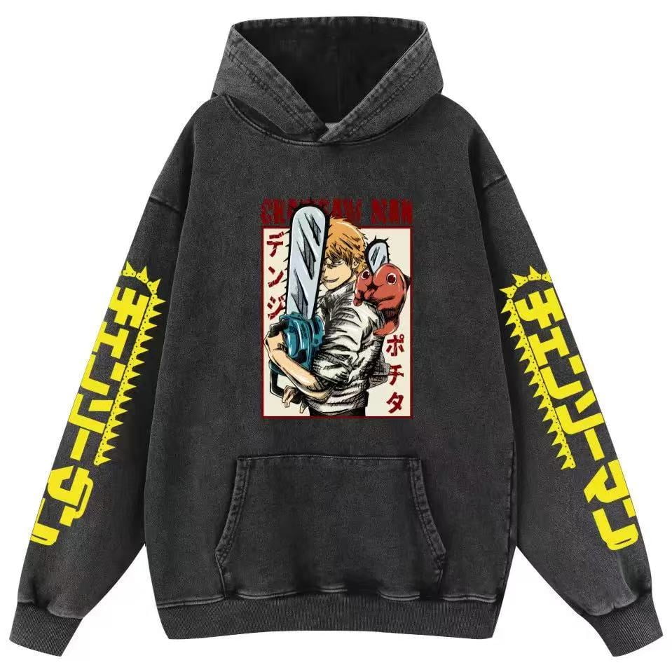 ZHOUSIQISW Chainsaw Man New Anime Merch Halloween Washed Cosplay Washed ...