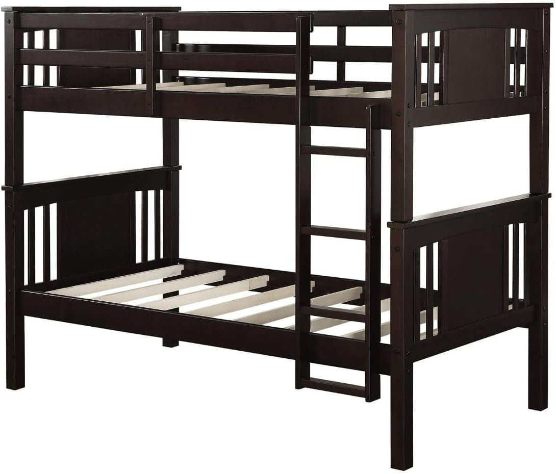 ZHOUYINGSM Dylan Convertible Wood Bunk Bed, Stackable and Detachable ...