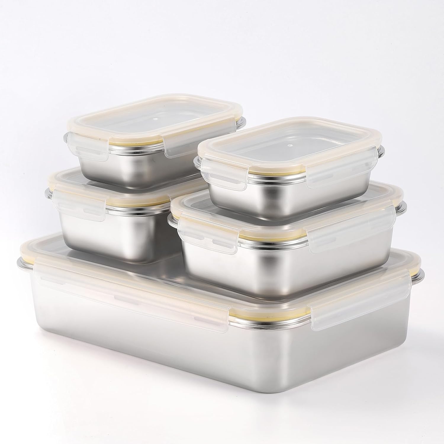 ZHQ 18/8 Stainless Steel Food Storage Containers, Meal Preparation ...