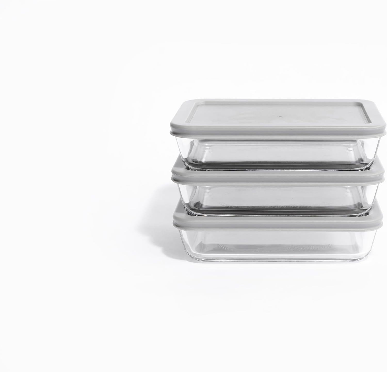 ZHQ Glass Food Storage Containers - 6 Piece (3 Containers + 3 Lids ...