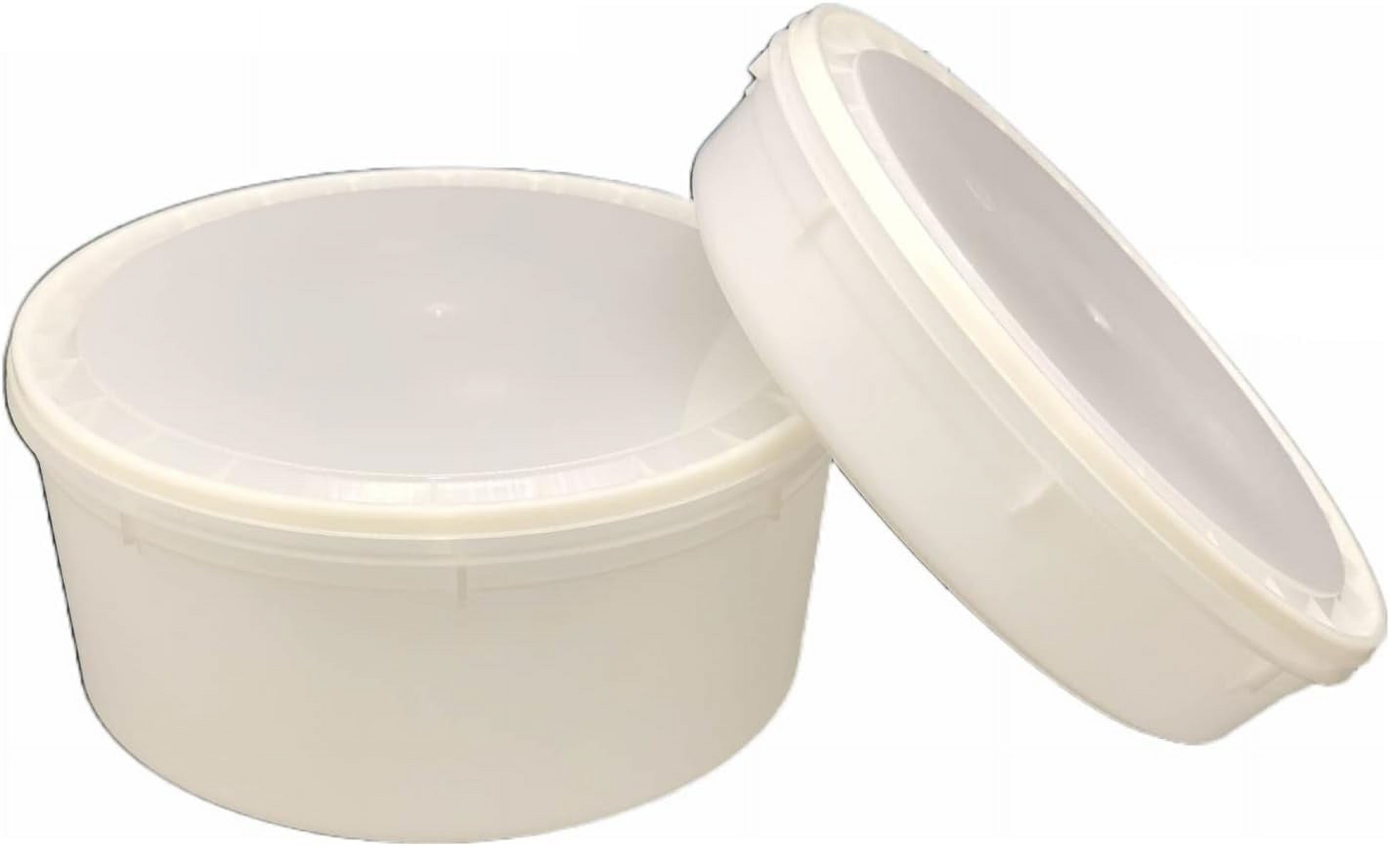 ZHQ Round Fish Tubs/Food Storage Bins 20lb and 10lb with Lids 12.25 ...