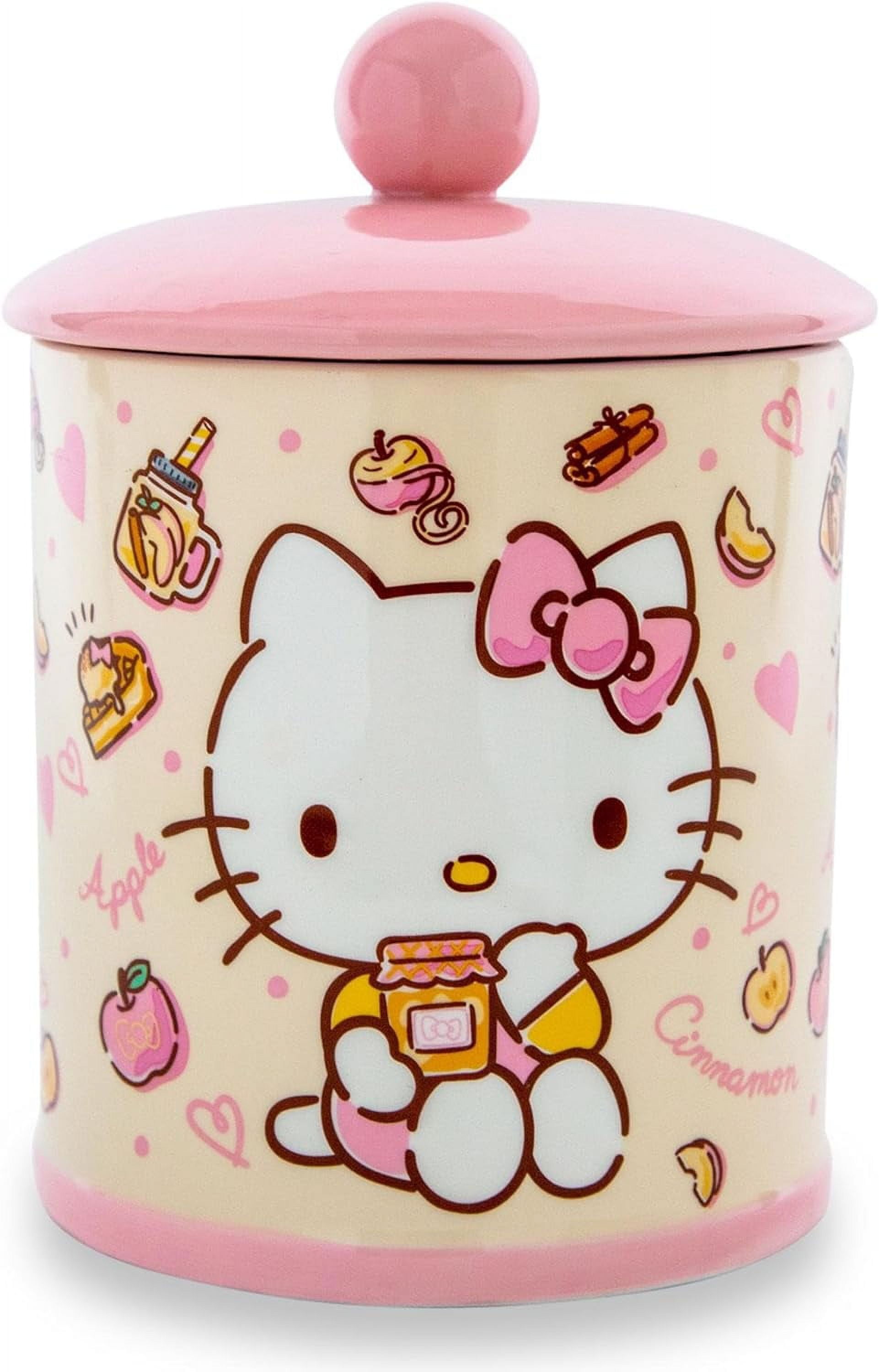 ZHQ Sanrio Hello Kitty Apples and Cinnamon Ceramic Snack Jar Container ...