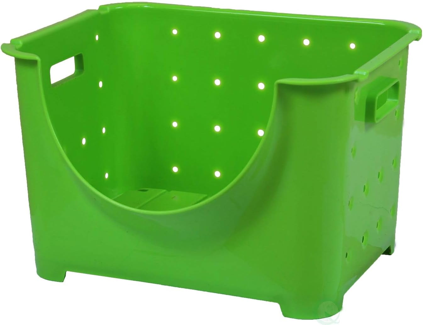 ZHQ Stackable Plastic Storage Container, Green Stacking Bins - Walmart.com