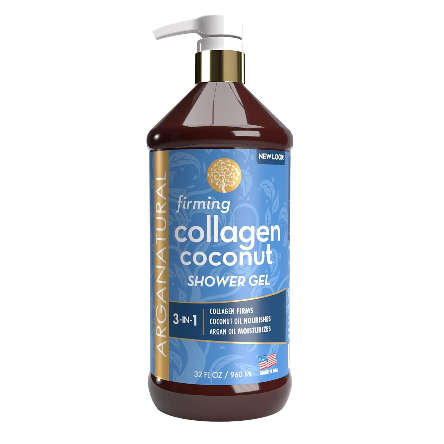 ZHSF Firming Collagen Coconut Shower Gel, Moisturizing Body Wash with ...