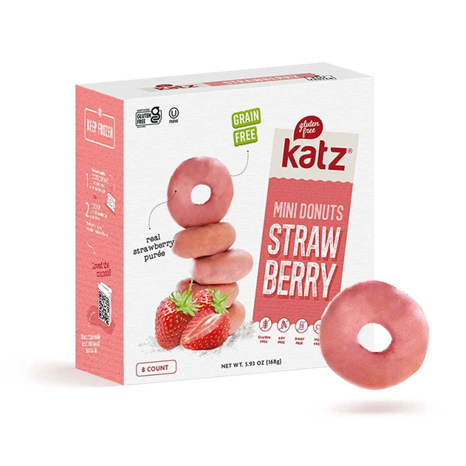 ZHSF Mini Strawberry Glazed Donuts. Fresh Baked Donuts Made with Real ...