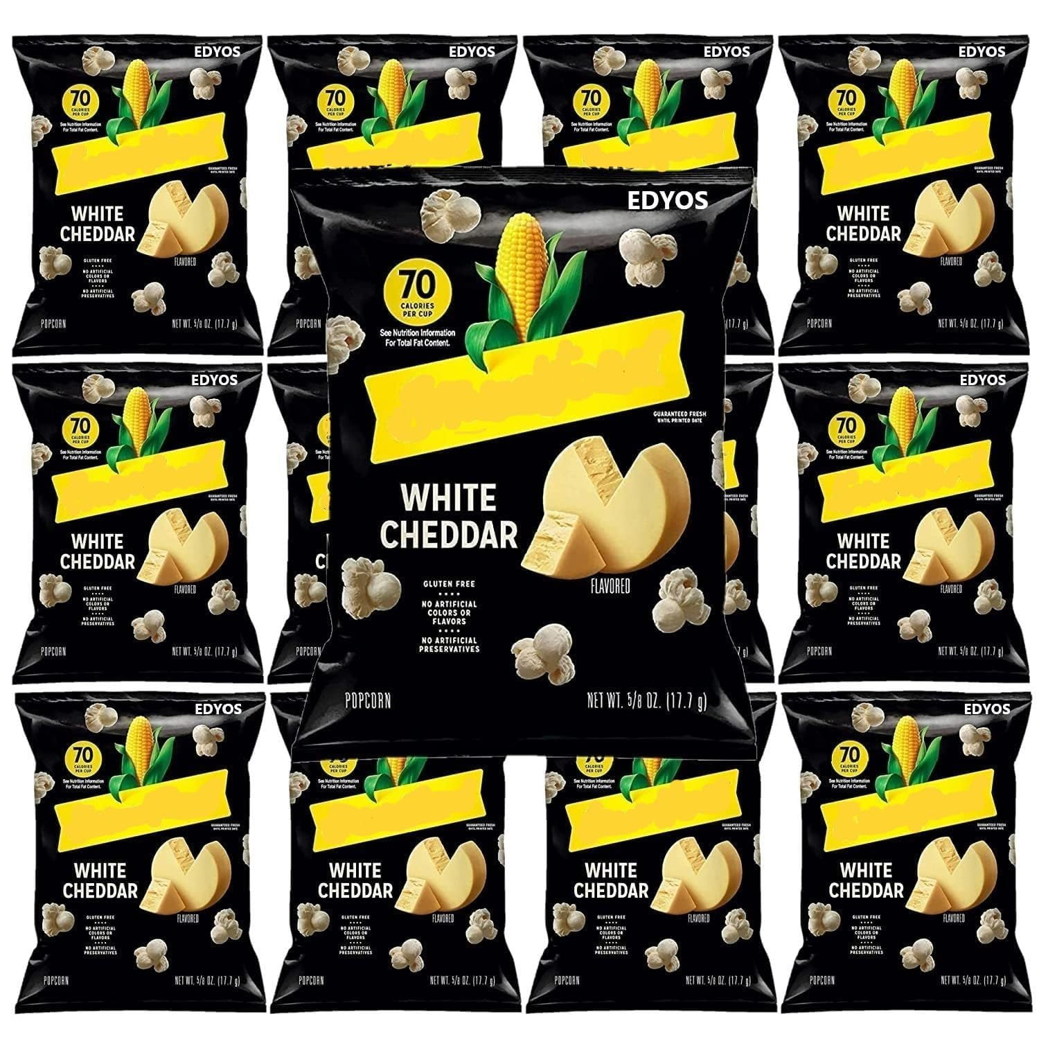 ZHSF White Cheddar Cheese Flavored Popcorn, 5/8 Ounce (Pack of 12 ...