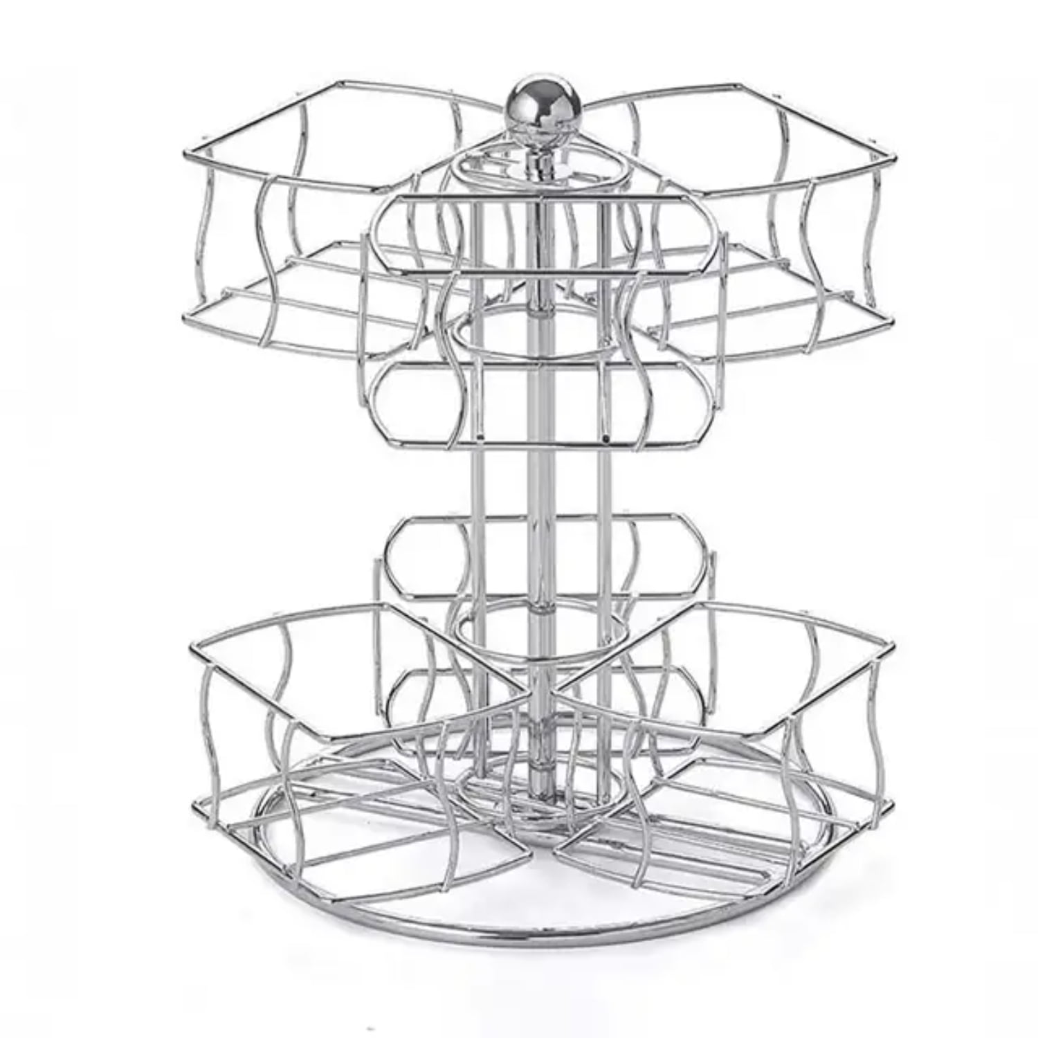 ZHUAISM Rotary Two-Tier Teabag Rack with Hollow Iron Construction for ...