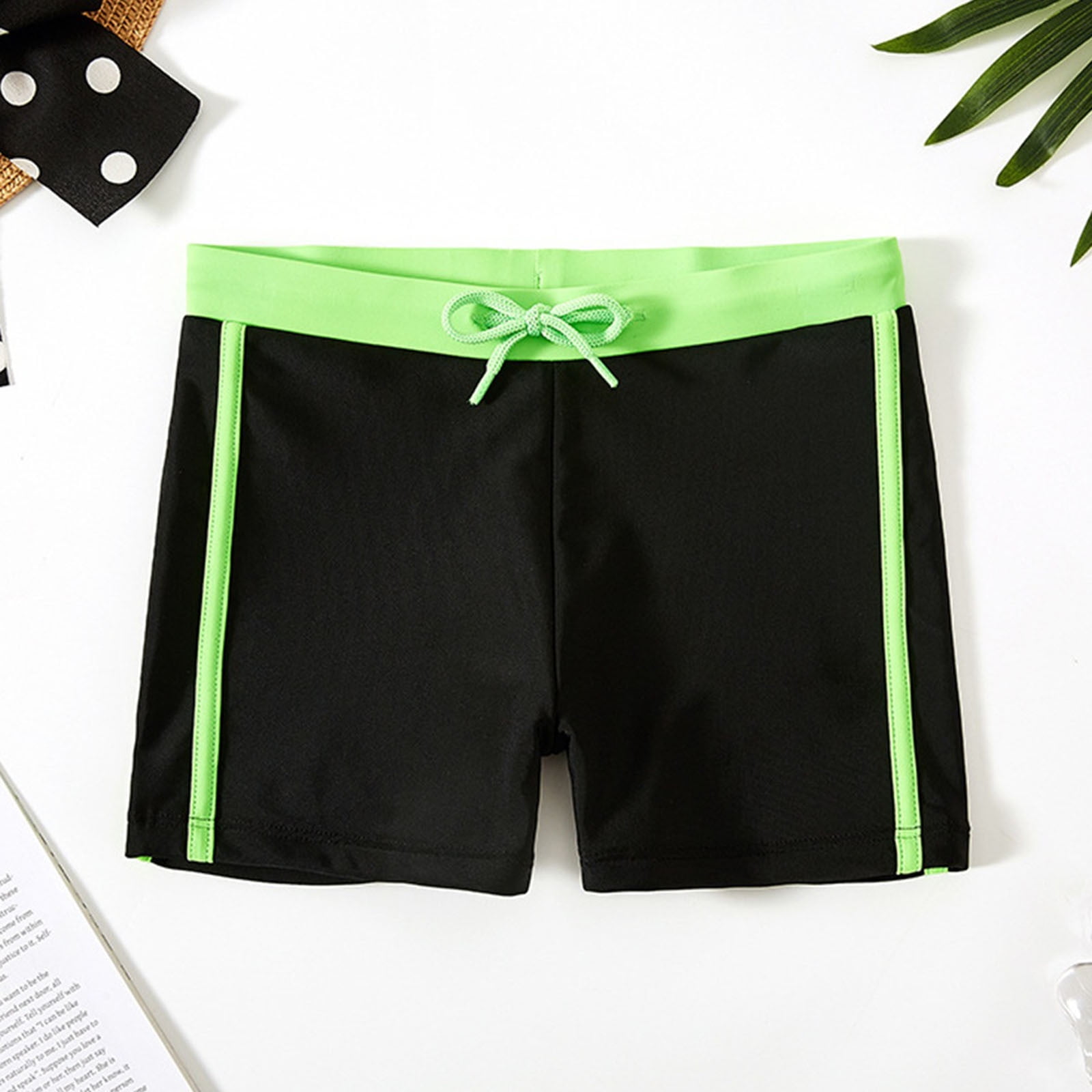 ZHUASHUM Boys Swimming Trunks 8-9 Years Child Comfortable Knee Length ...