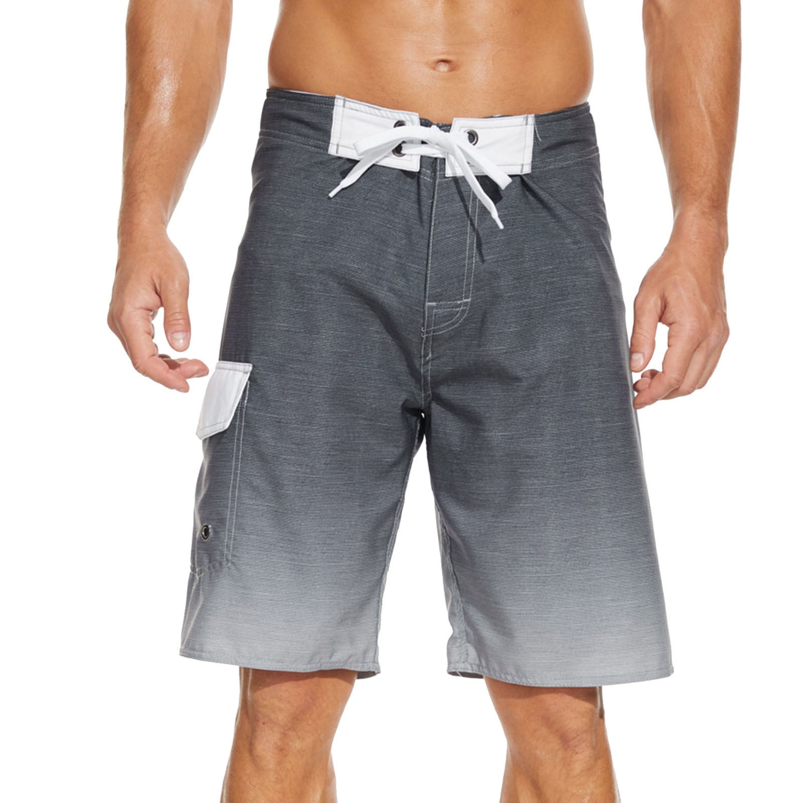 ZHUASHUM Mens Swim Trunks Spring And Summer Casual Gradient Draw String ...