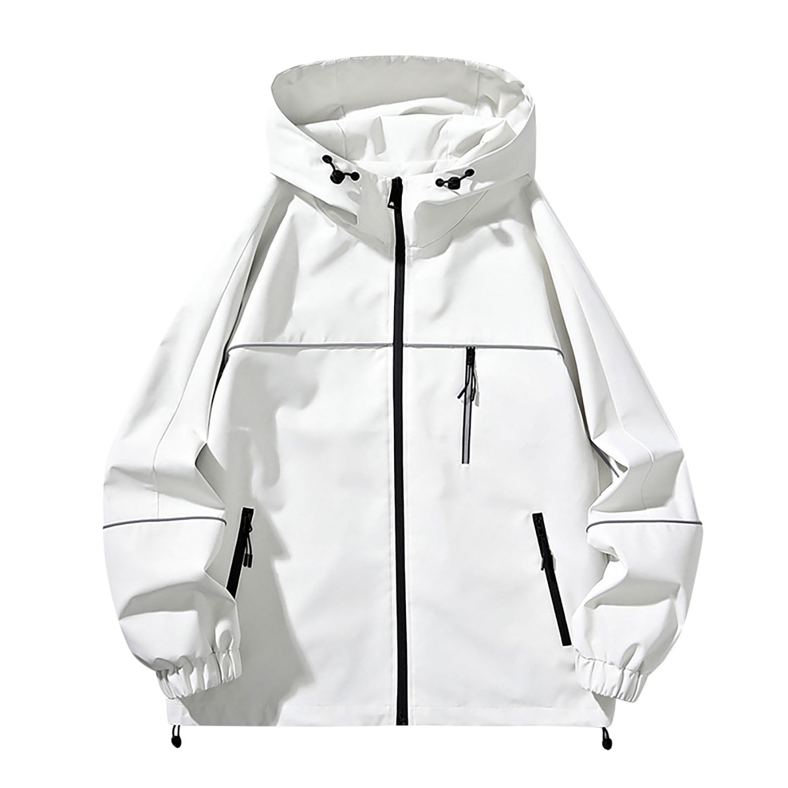 ZHUGeLI 2024 Rain Jacket for Women Hooded Zip Up Waterproof Windbreaker ...