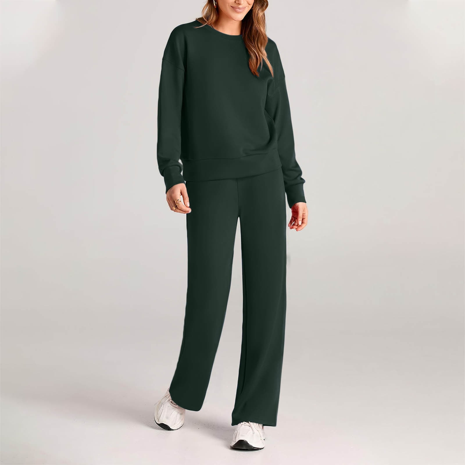 ZHUGeLI Women 2 Piece Outfits Sweatsuit Oversized Sweatshirt Sweatpants ...
