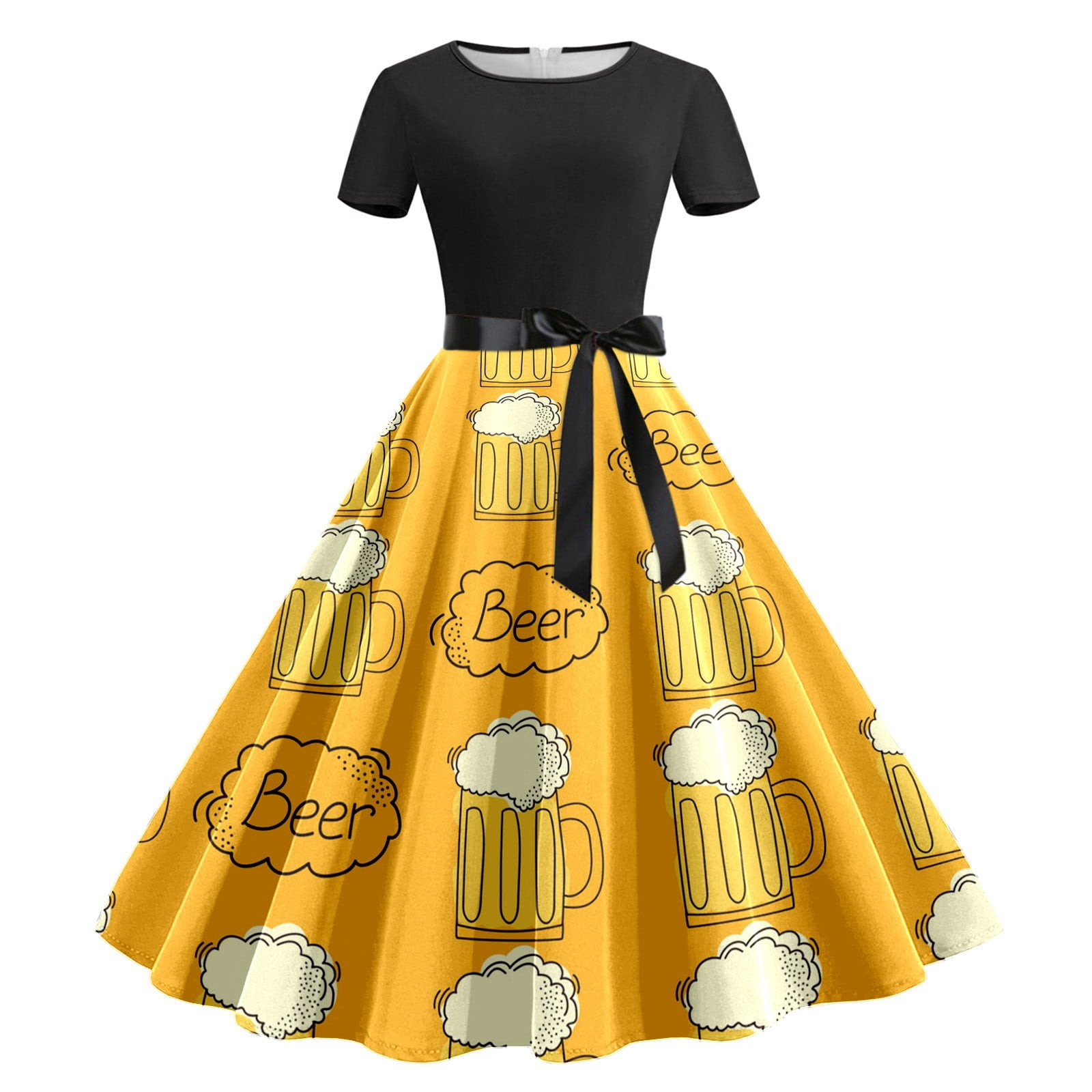 ZHUGeLI Women's Dress Maxi Wrap Dress German Dirndl Dress Bavarian ...
