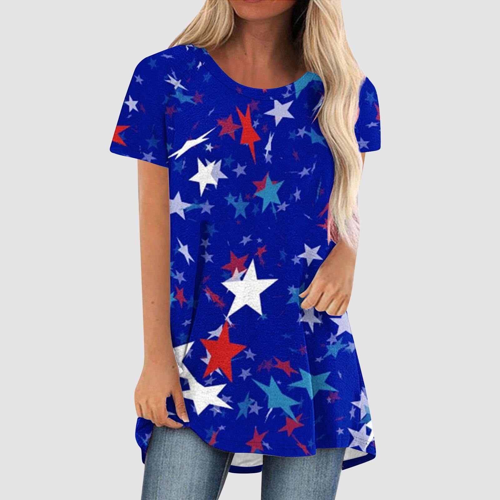Zhugeli Womens Fashion Women Clearance 4th Of July Shirts Women