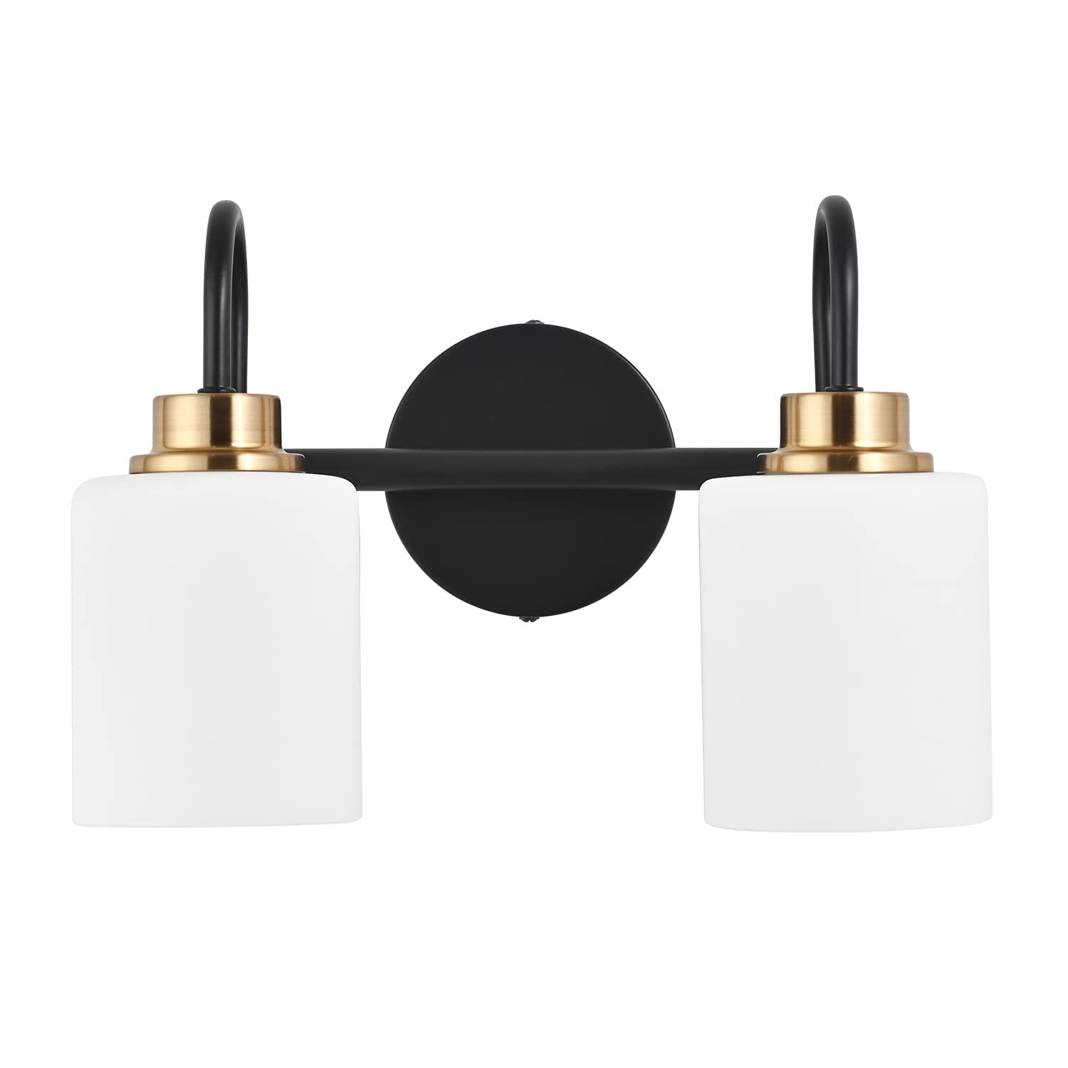 ZHUOER Modern Matte Black and Gold Bathroom Vanity Light Fixtures 2 ...