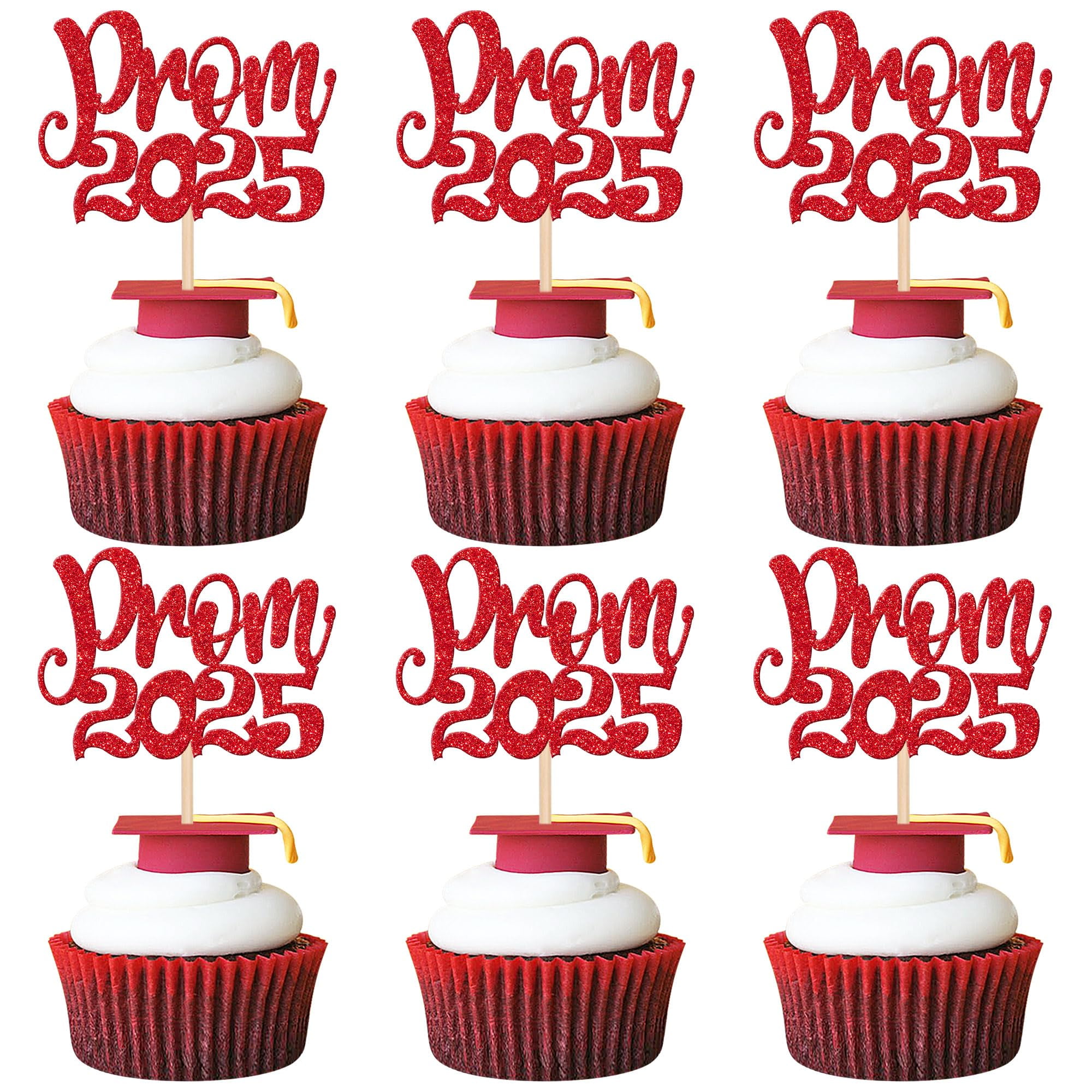ZHUOWEISM 36 PCS Prom 2024 Cupcake RST1 Toppers Prom Decorations for ...