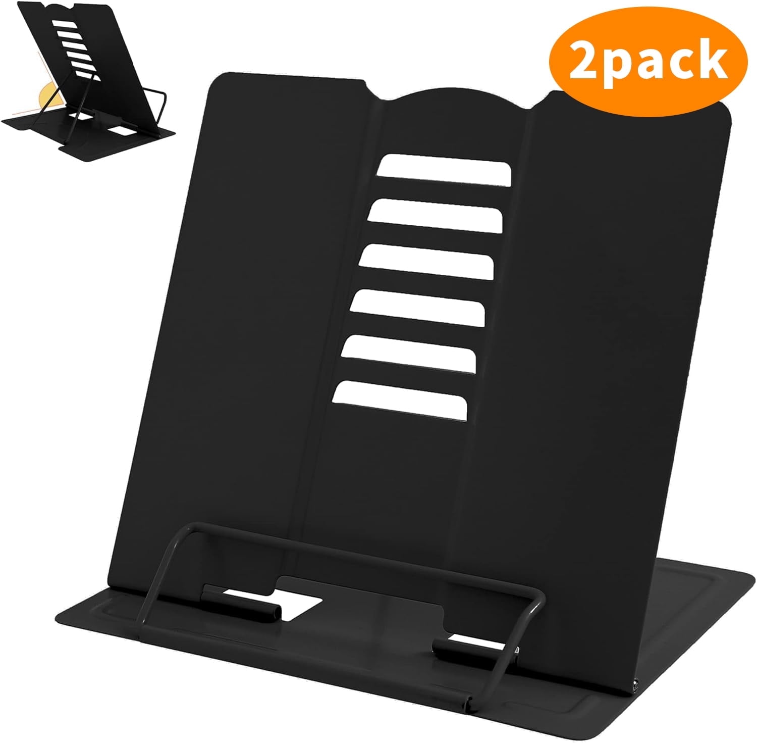 ZHUYING 2PC Desk Stand Metal Reading Rest Holder Adjustable Documents ...