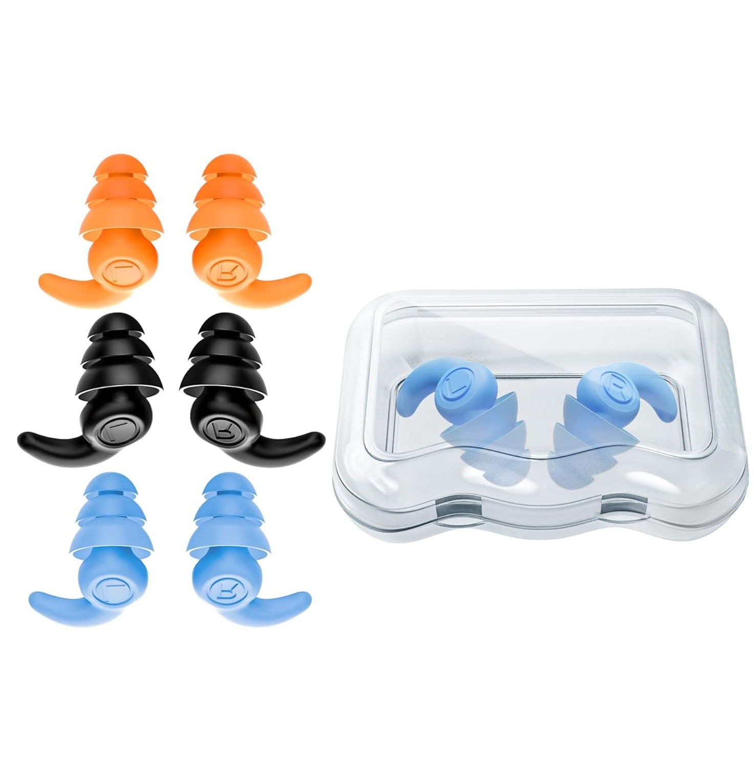 ZHUYING 3 Pairs Waterproof Swimming Ear Plugs for Adults, Reusable ...