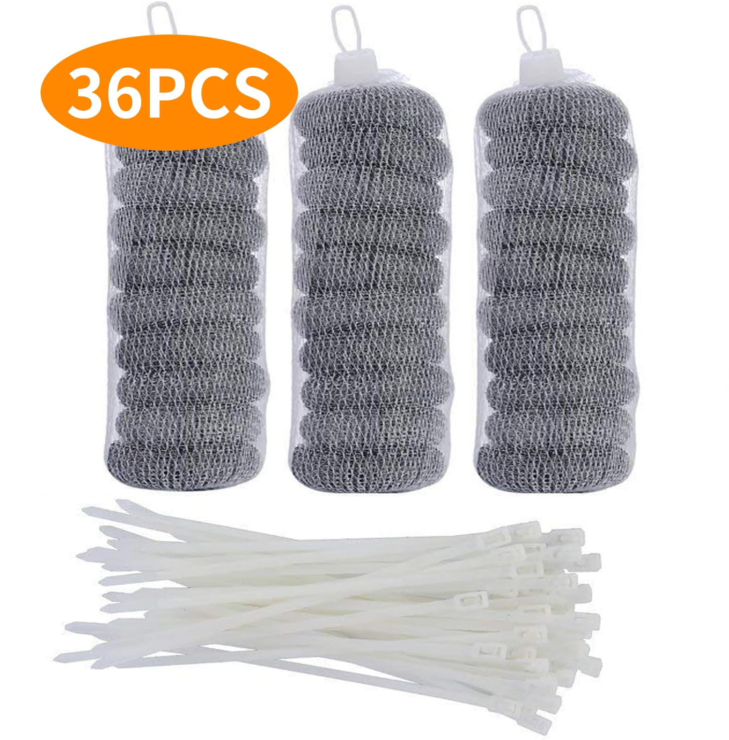 ZHUYING 36 Pieces Lint Traps Stainless Steel Washing Machine Lint Snare ...