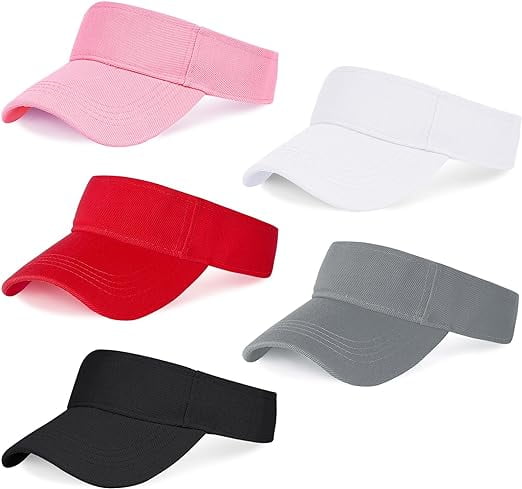 ZHUYING 5 Pieces Sport Wear Athletic Visor Sun Sports Visor Hat Visor ...