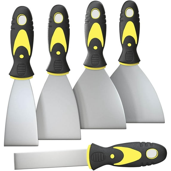 ZHUYING 5Pcs Putty Knife, Set, 1" 2" 3" 4" 5" Scraper, Spackle Knife, Paint Scraper, Scraper ...