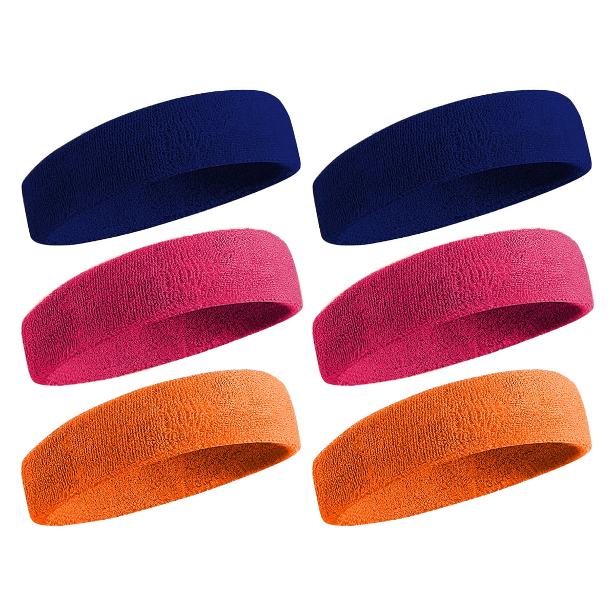 ZHUYING 6pack Sweatbands Sports Headband for Men & Women - Moisture ...