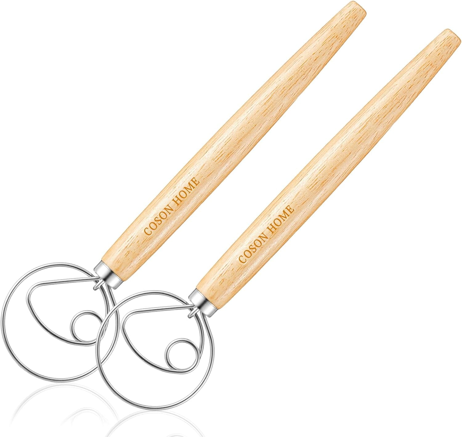 ZHUYING Pack of 3 Danish Dough Whisk Blender Dutch Bread Whisk Hook ...
