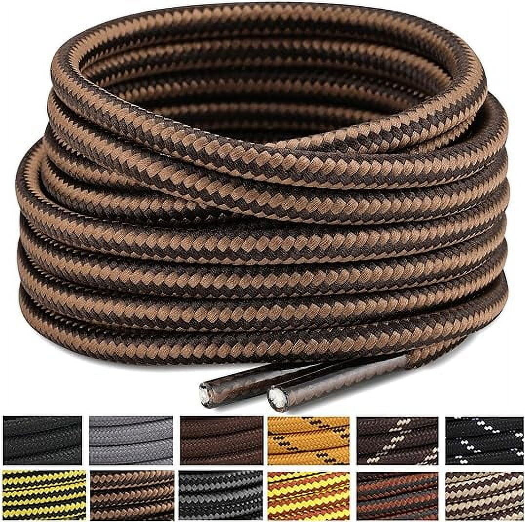 ZHUYING 63inch Round Boot Laces [6 Pair] Heavy Duty and Durable ...